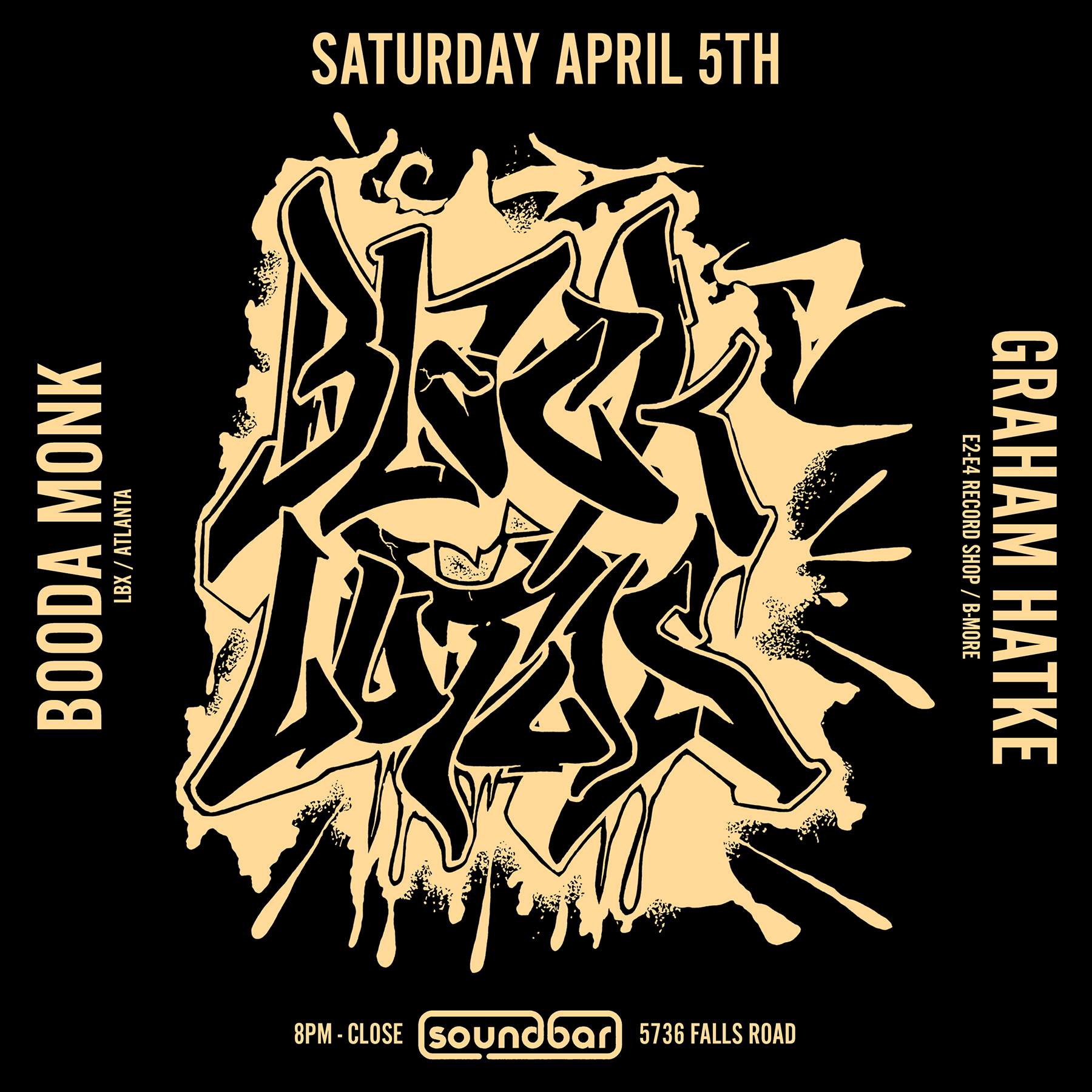 Booda Monk & Graham Hatke At Soundbar at TBA, Baltimore