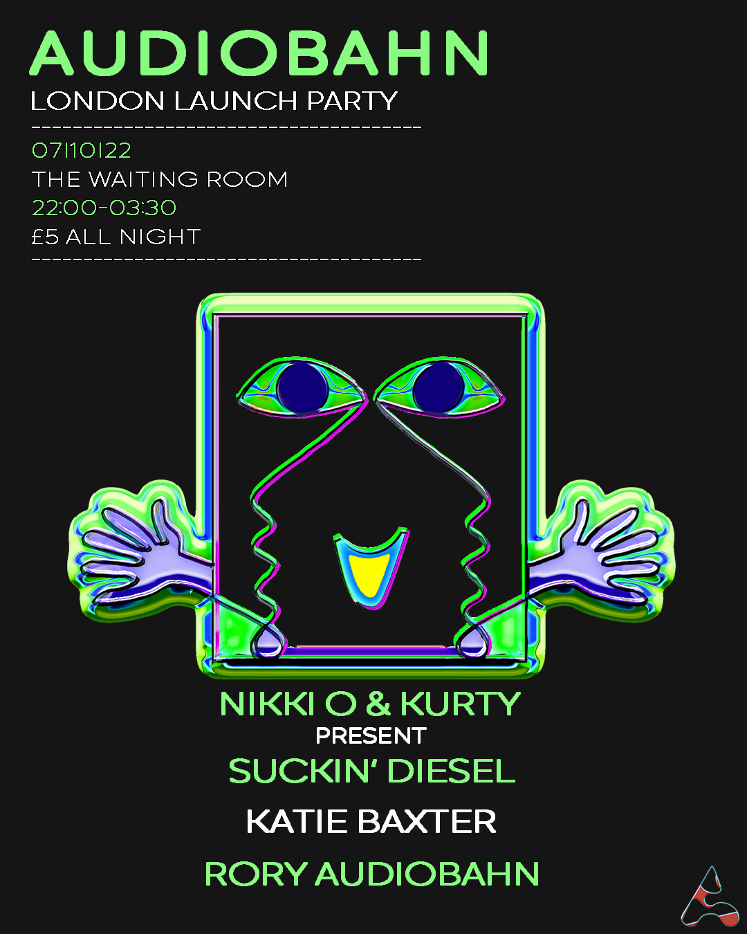 Audiobahn // London Launch Party // Nikki O, Kurty, Katie Baxter, Rory ...