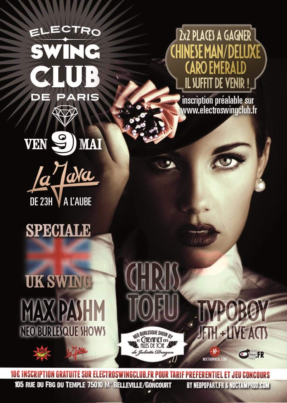 Electro Swing Club with Typoboy, Chris Tofu, Max Pashm bei La Java, Paris
