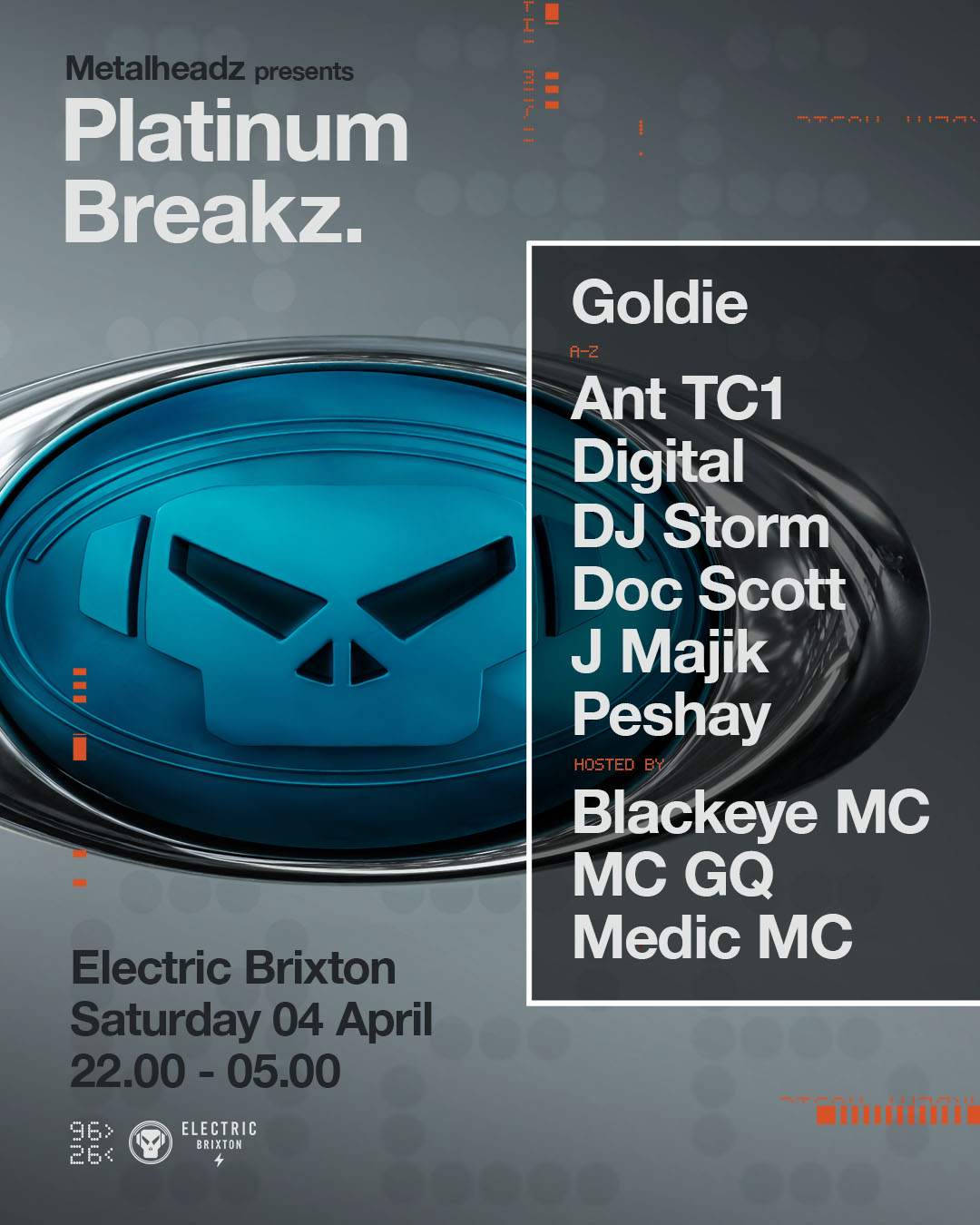 Metalheadz pres. Platinum Breakz: Goldie, Doc Scott, Peshay, DJ Storm ...