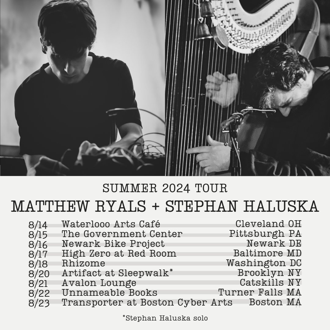 Matthew Ryals + Stephan Haluska Summer 2024 Tour en Unnameable Books ...