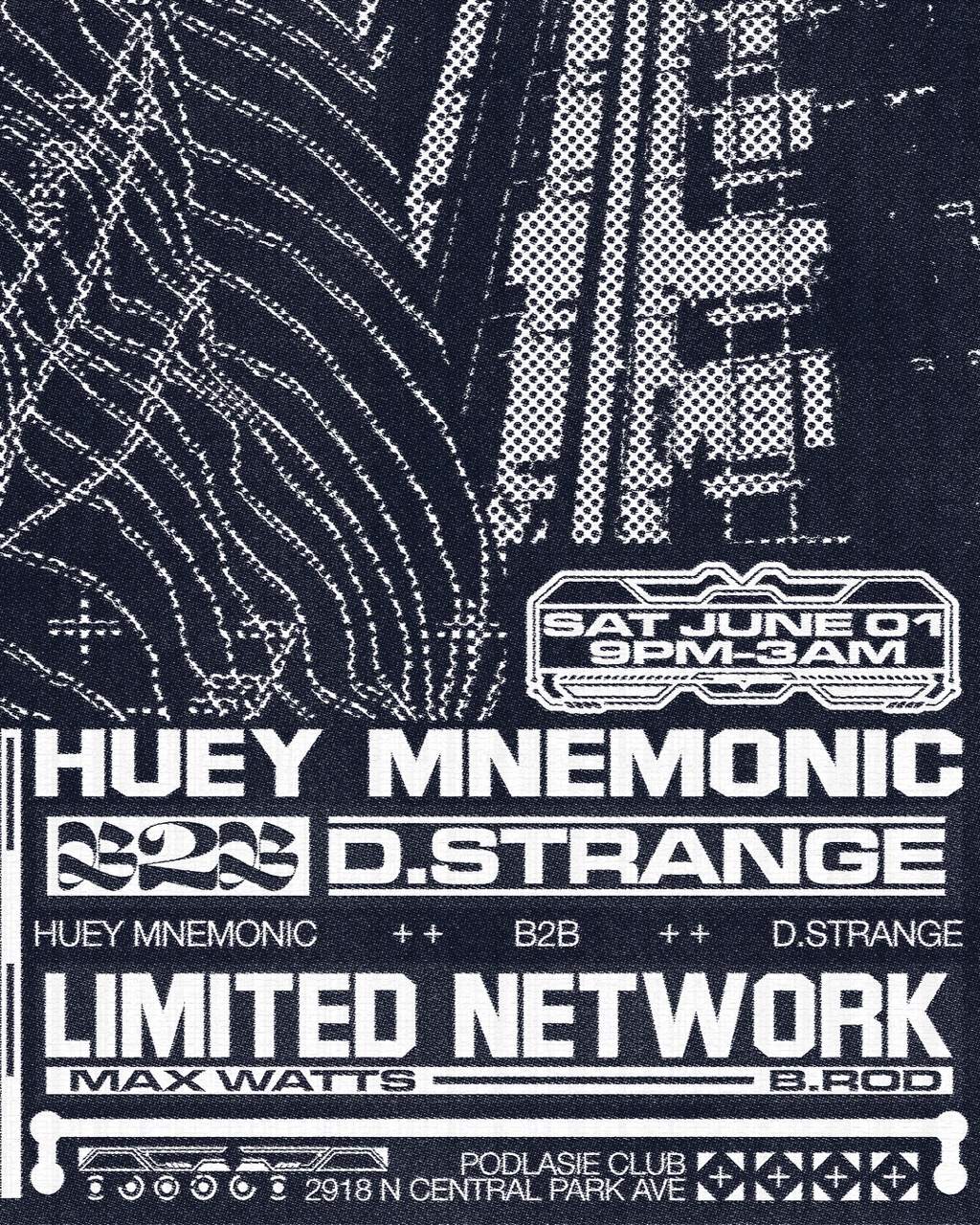 Huey Mnemonic B2B D.Strange, Max Watts, B.Rod at Podlasie Club, Chicago