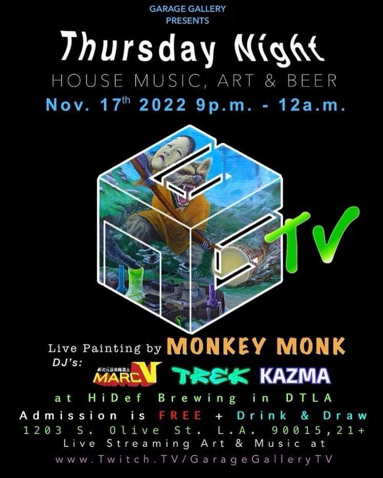 House Music, Art and Beer 11/17/22 at Hidef Brewing, Los Angeles