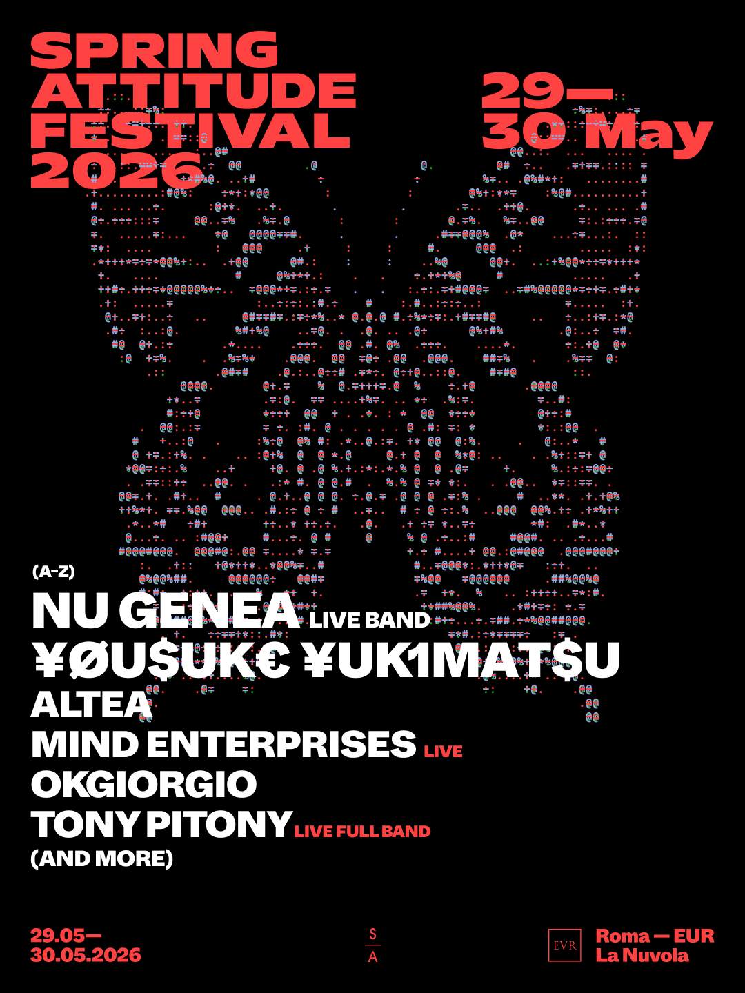 Spring Attitude Festival 2026 at TBA - La Nuvola , Rome