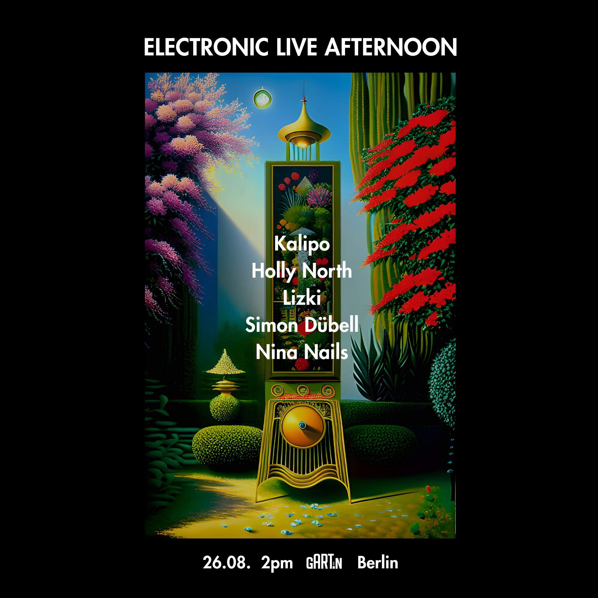 Electronic Live Afternoon with Kalipo, Holly North, Lizki, Simon Dübell ...