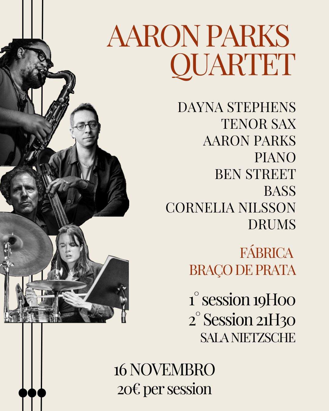 Aaron Parks Quartet at Fabrica Braço De Prata, Lisbon