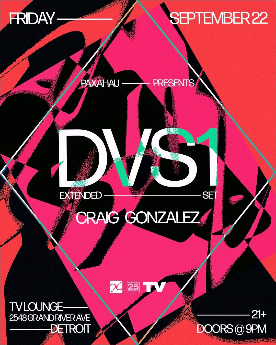 Paxahau presents DVS1 (Extended Set) at TV Lounge, Detroit