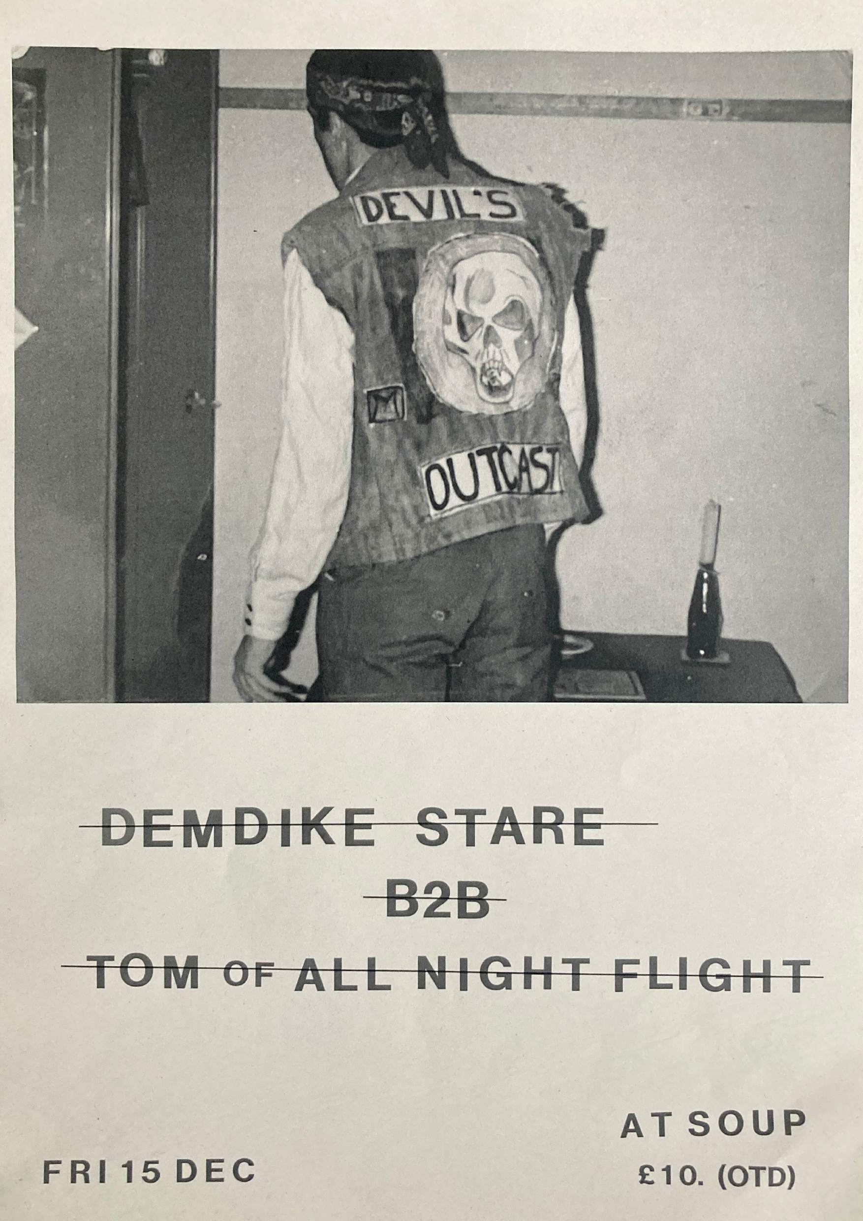 Demdike Stare + Tom of All Night Flight at Soup, Manchester