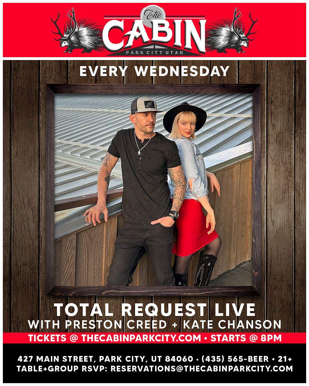 Total Request Live w. Preston Creed & Kate Chanson at The Cabin, Utah