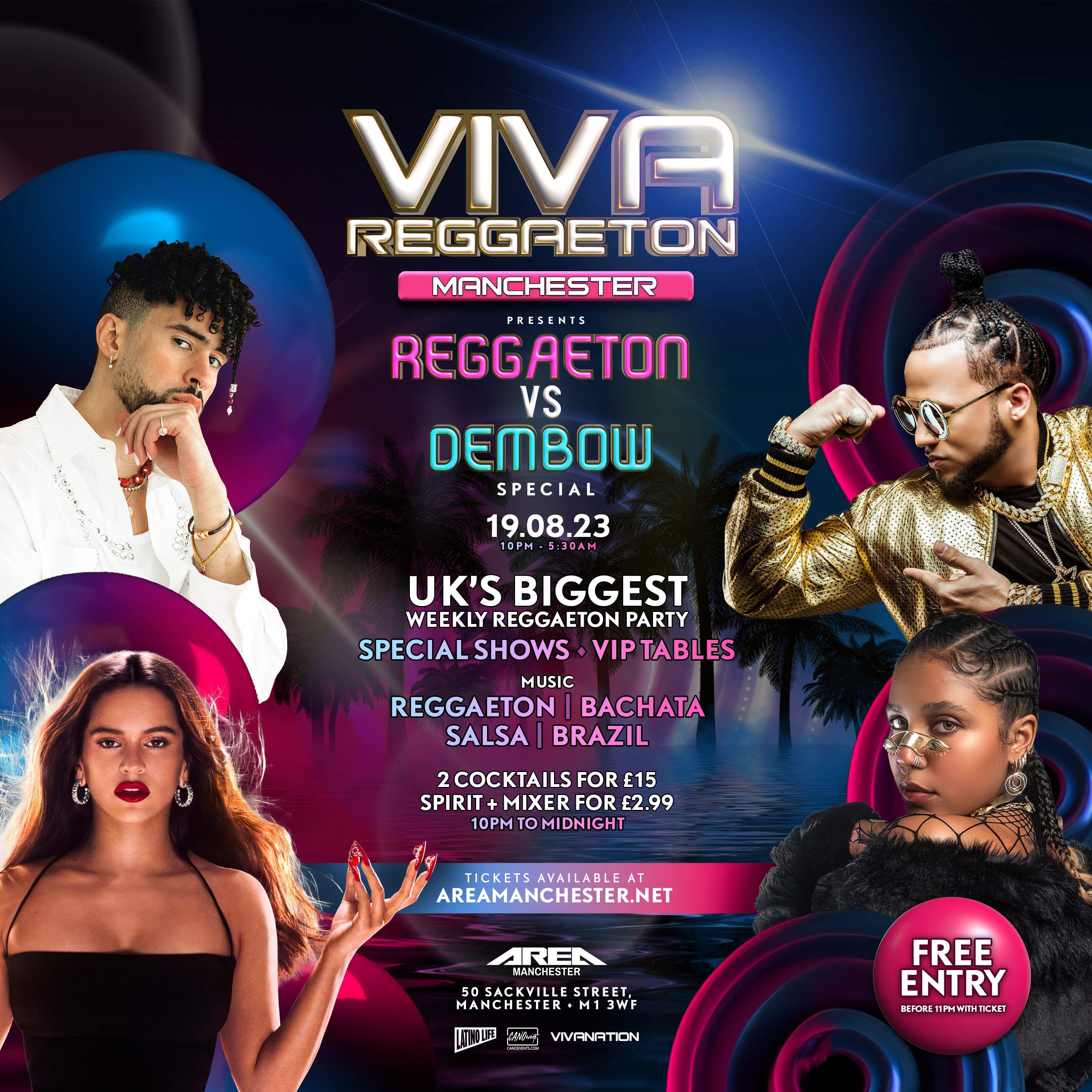 VIVA Reggaeton - Manchester - Reggaeton vs Dembow Special en Area ...