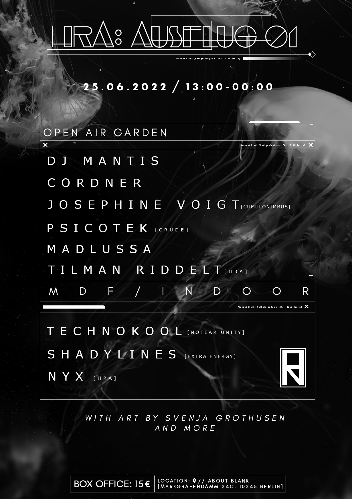 HRA: AUSFLUG 01 - DJ Mantis, Technokool, SHADYLINES and more en ...