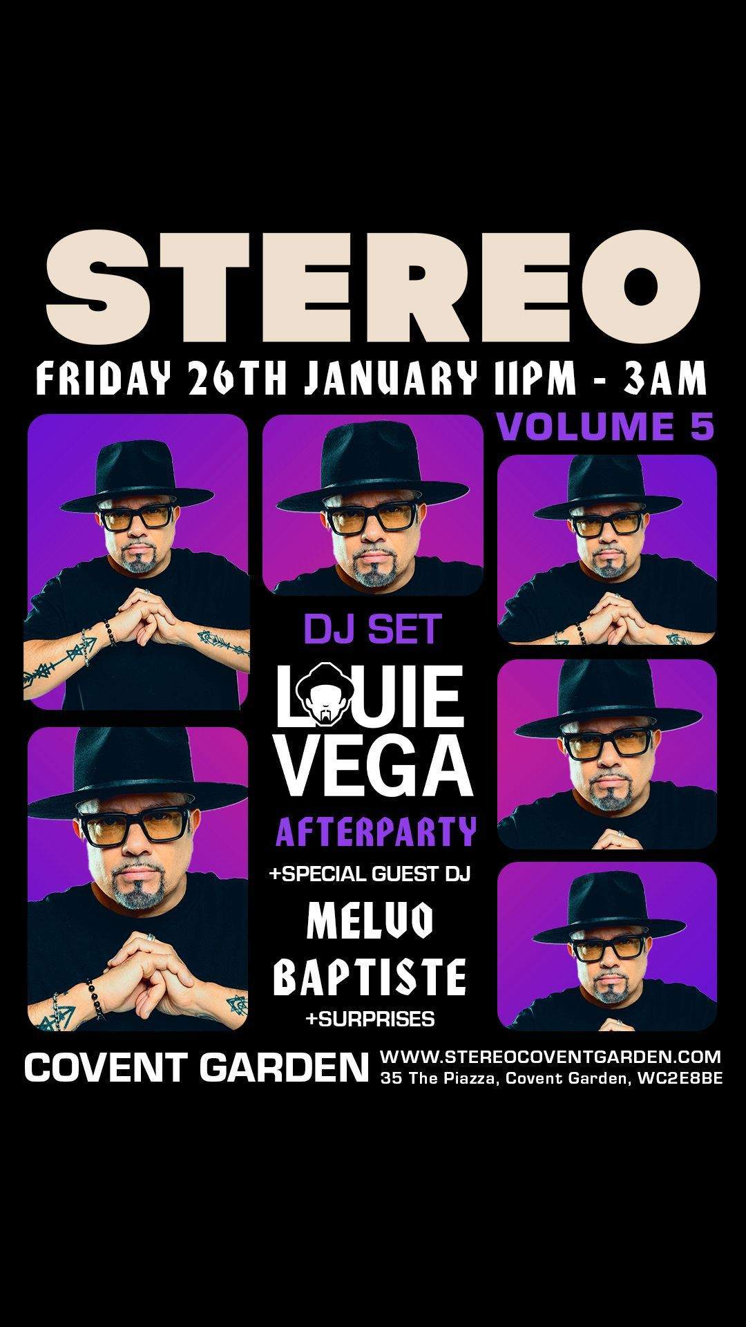 Louie Vega (dj set) and Friends after-party (Volume 5) at STEREO, London