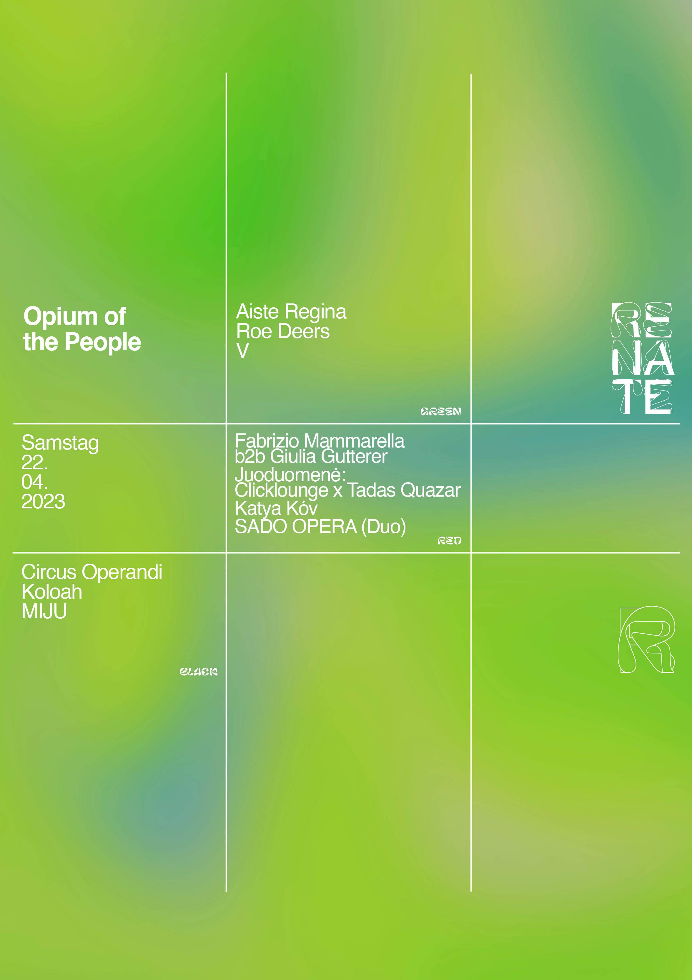 Opium of the People with Roe Deers, MIJU, Koloah, Fabrizio Mammarella ...