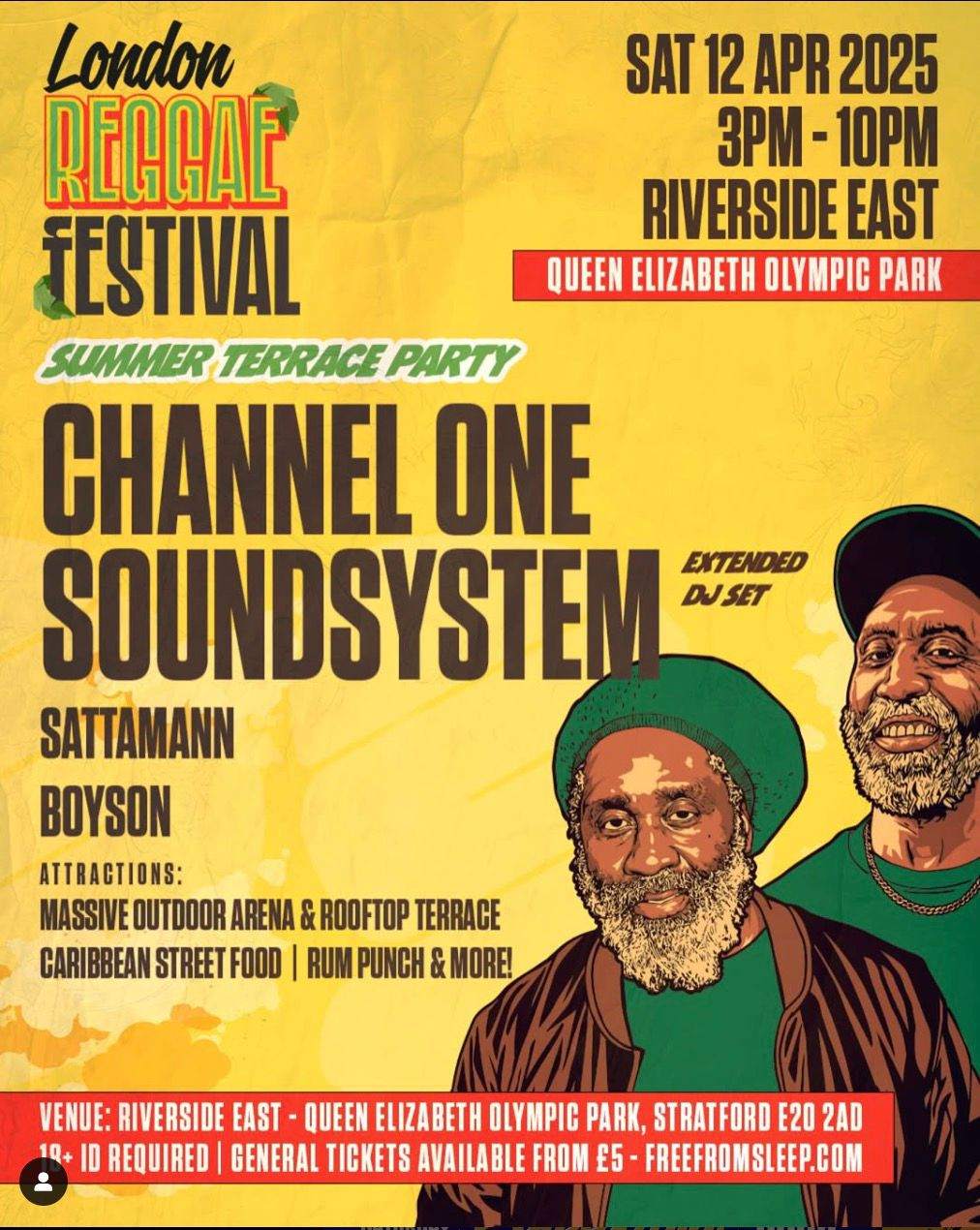 London Reggae Festival w/Channel One & More at Queen Elizabeth Olympic ...