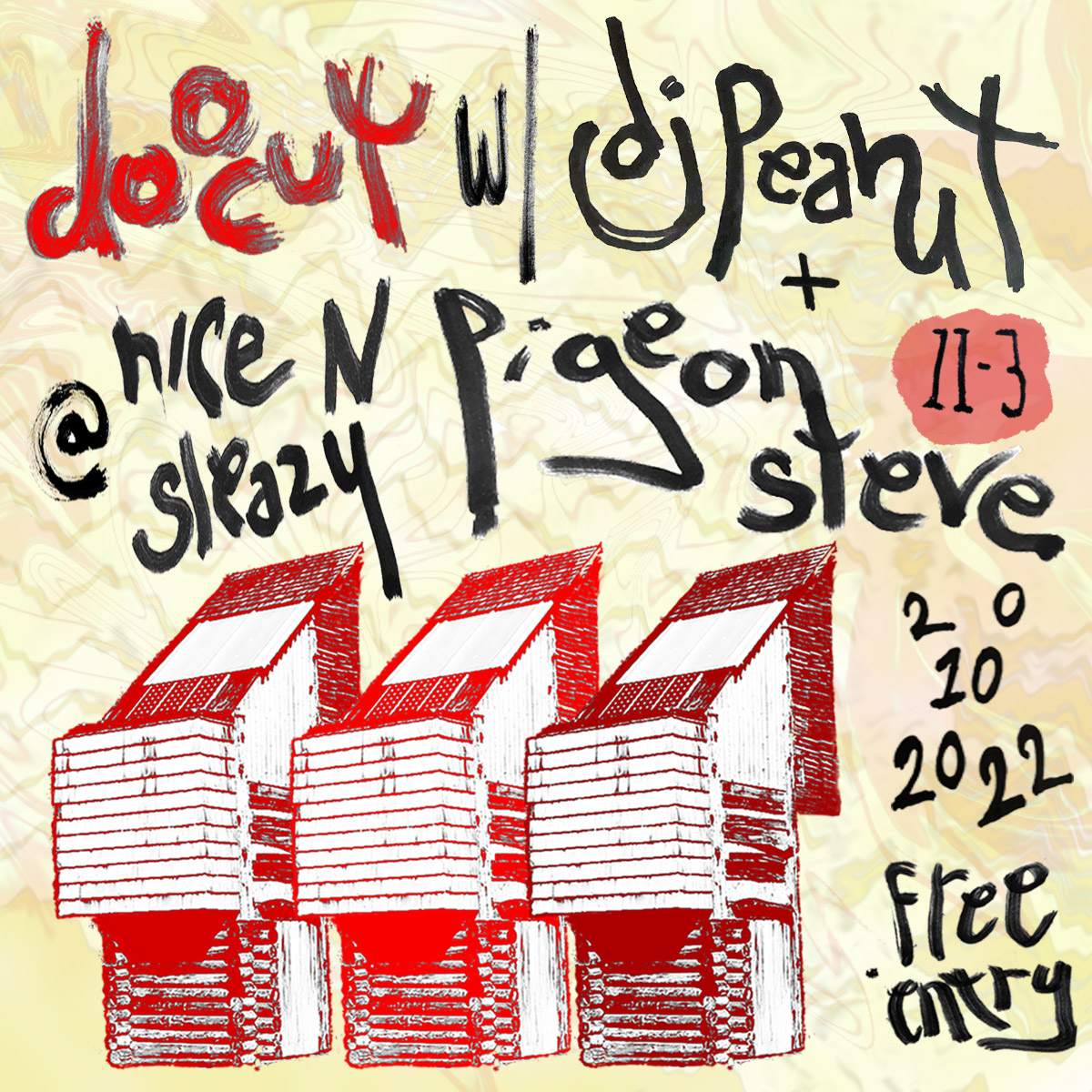 Doocut with dj peanut & Pigeon Steve (FREE ENTRY) at Nice N Sleazy, Glasgow