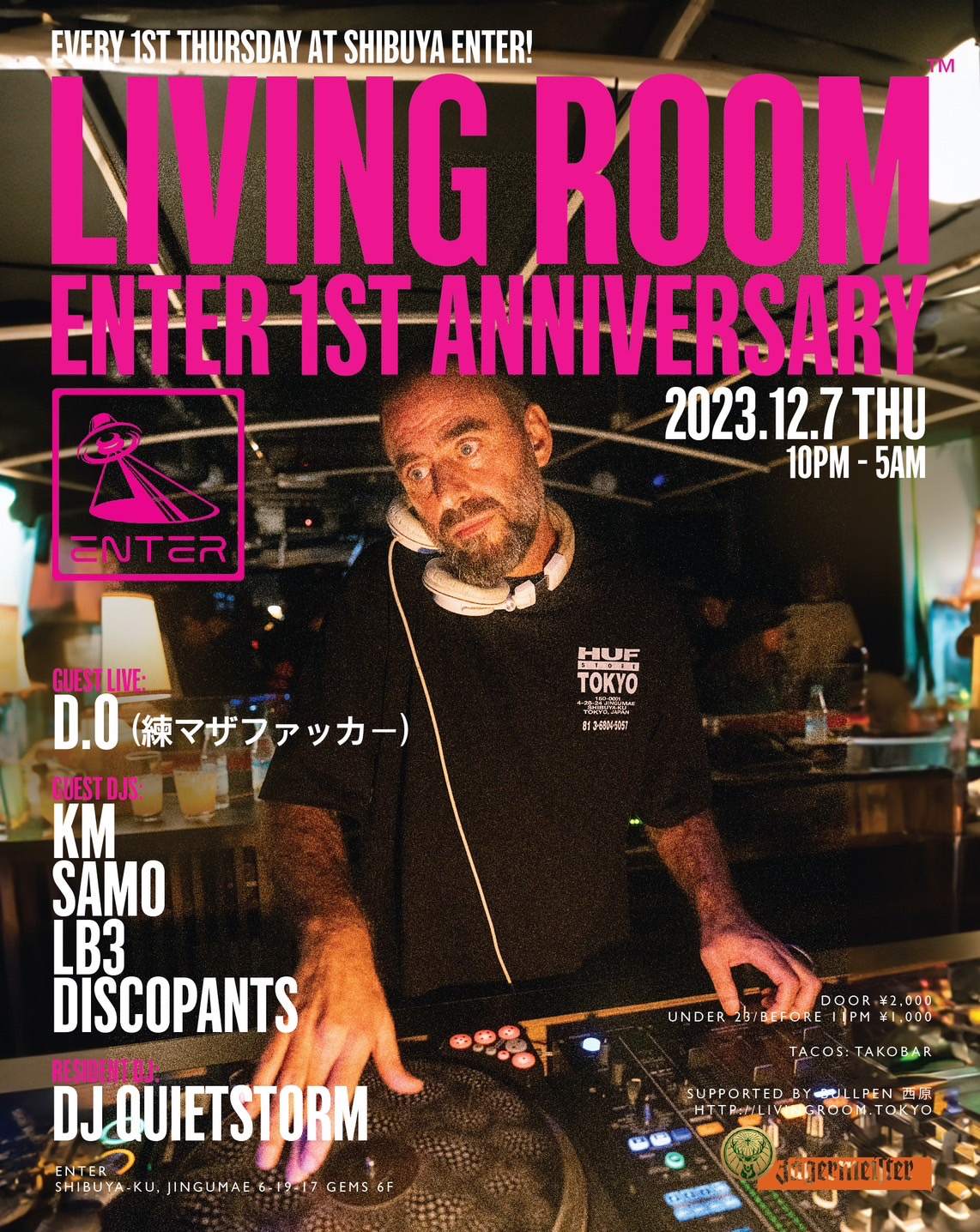 LIVING ROOM x ENTER 1st ANNIVERSARY at Enter Shibuya, Tokyo