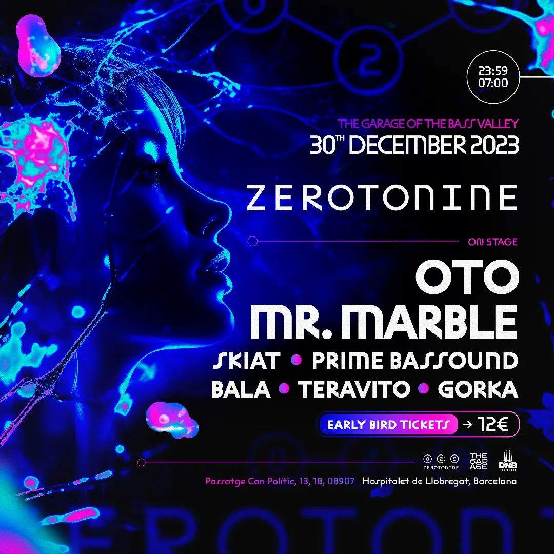 Drum & Bass ZEROTONINE - Oto, Mr Marble - More at THE GARAGE CLUB BCN, Barcelona