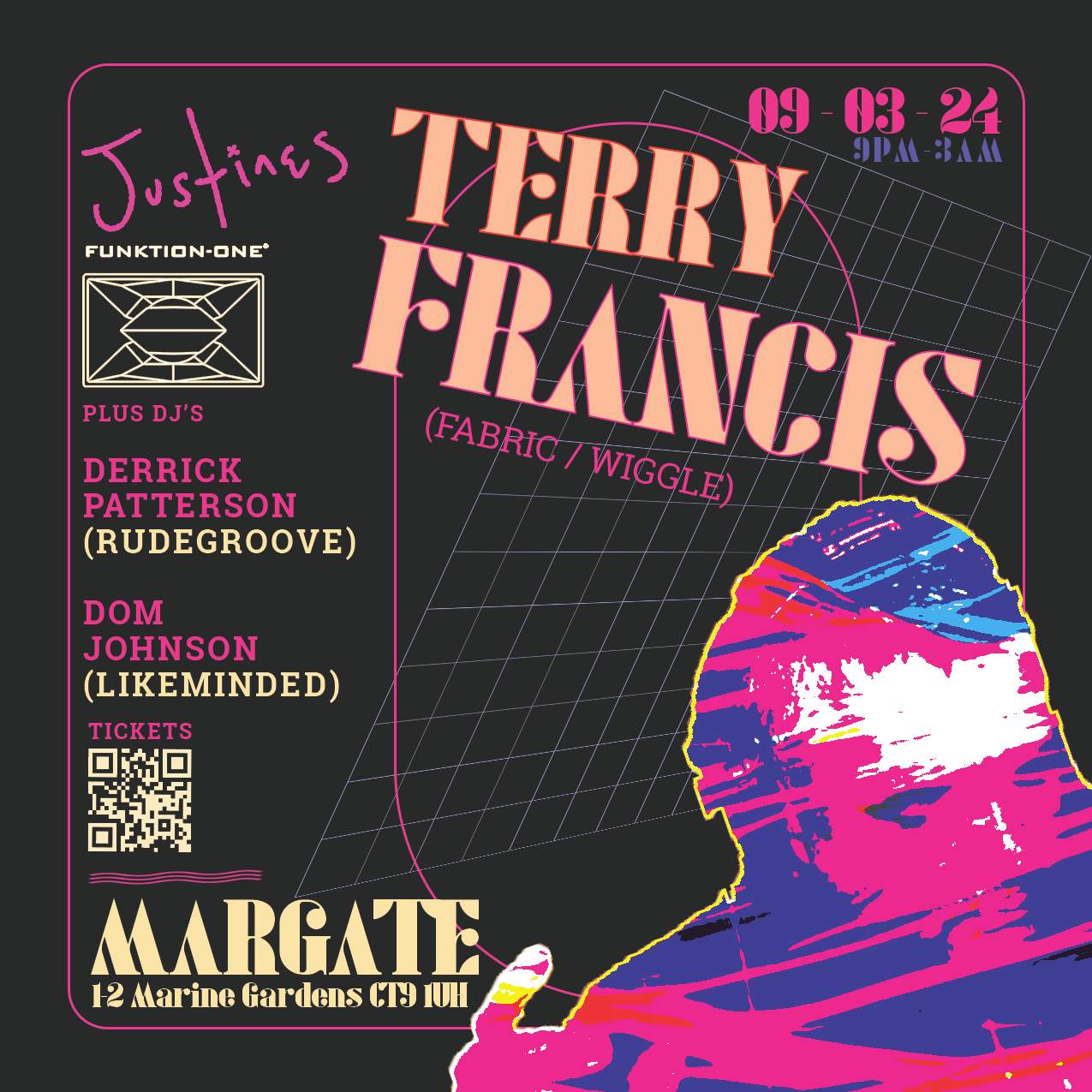 Likeminded Music presents Terry Francis at Justines, South + East