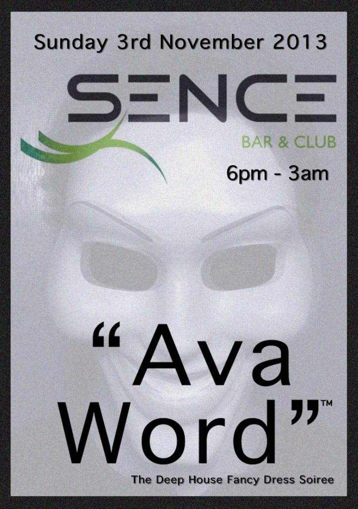 Ava Word™ The Halloween Soiree at Sence Bar, Birmingham