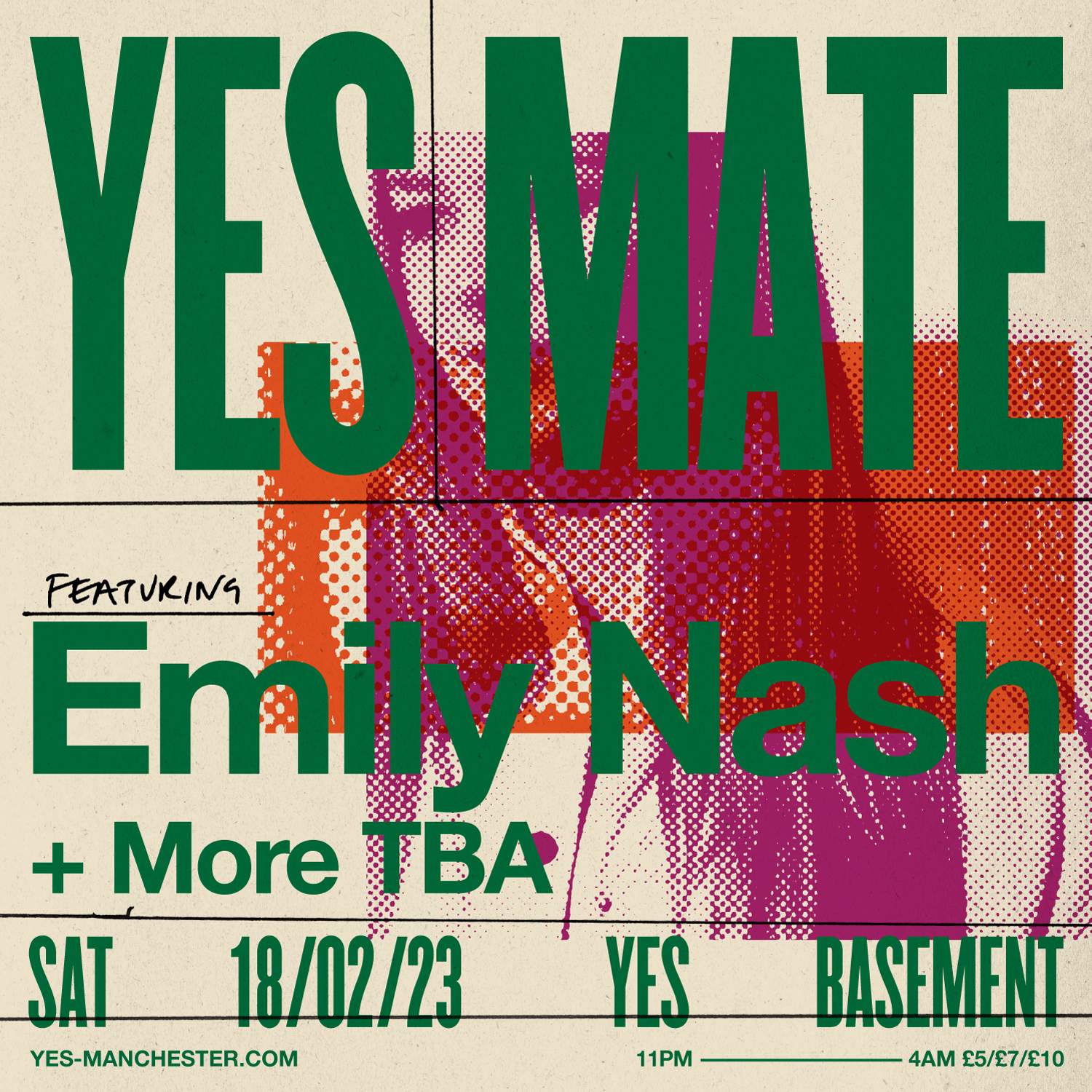Yes MATE: Emily Nash at Yes, Manchester