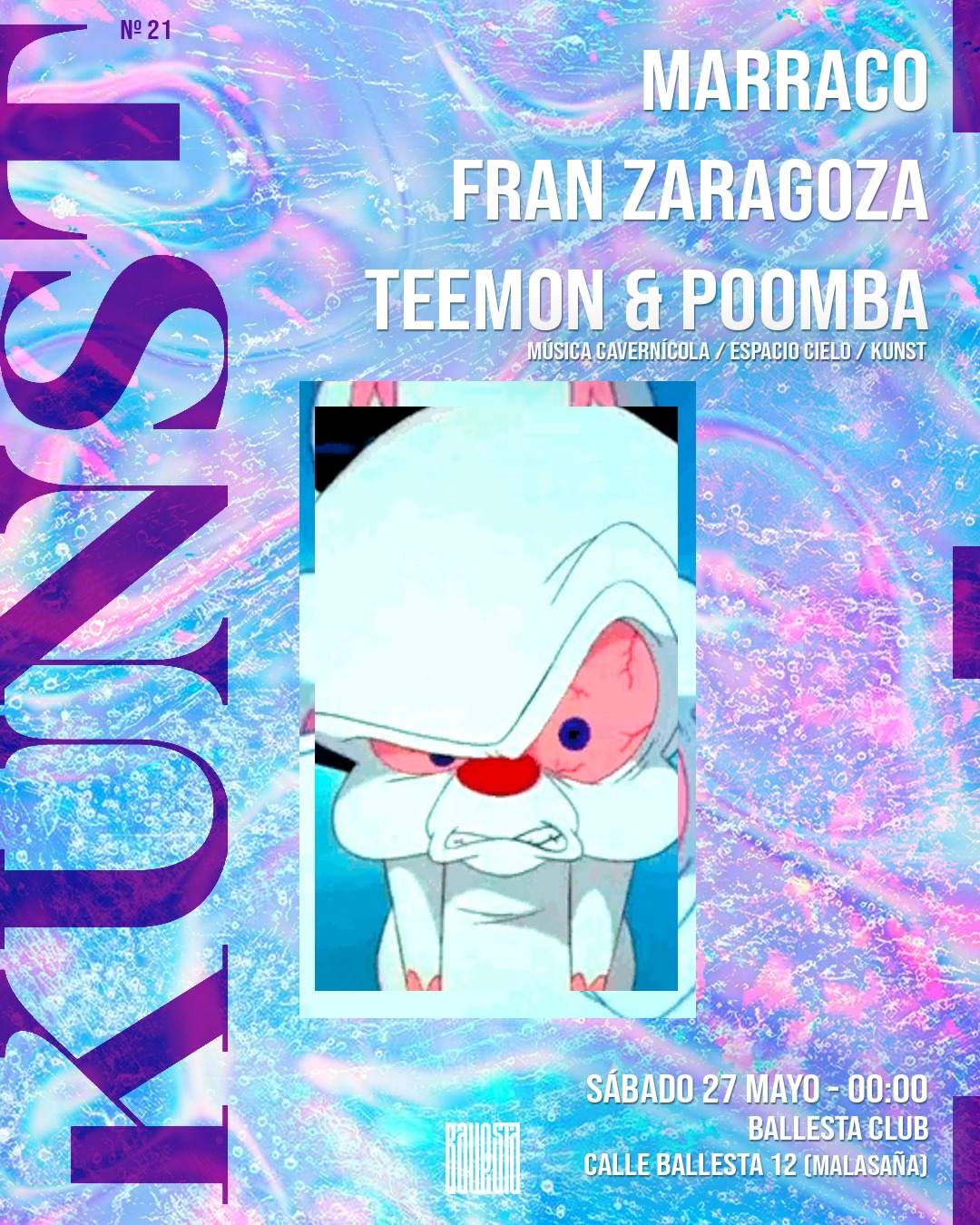 KUNST: Marraco + Fran Zaragoza + Teemon & Poomba at Ballesta Club, Madrid