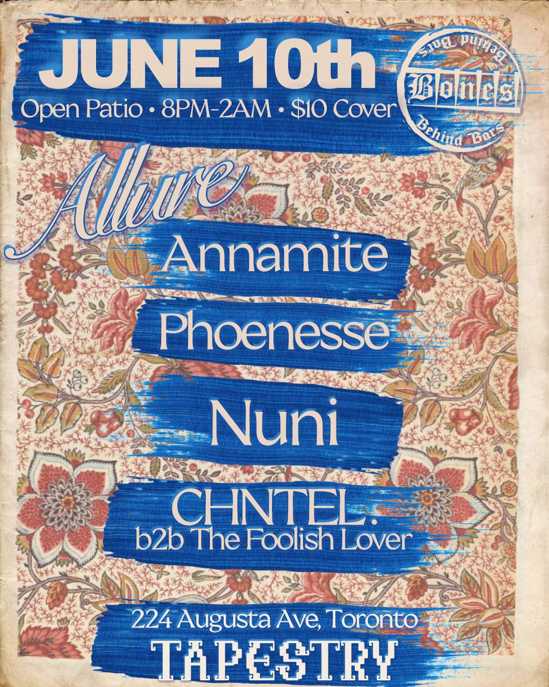 Bones Behind Bars: ALLURE at Tapestry, Toronto