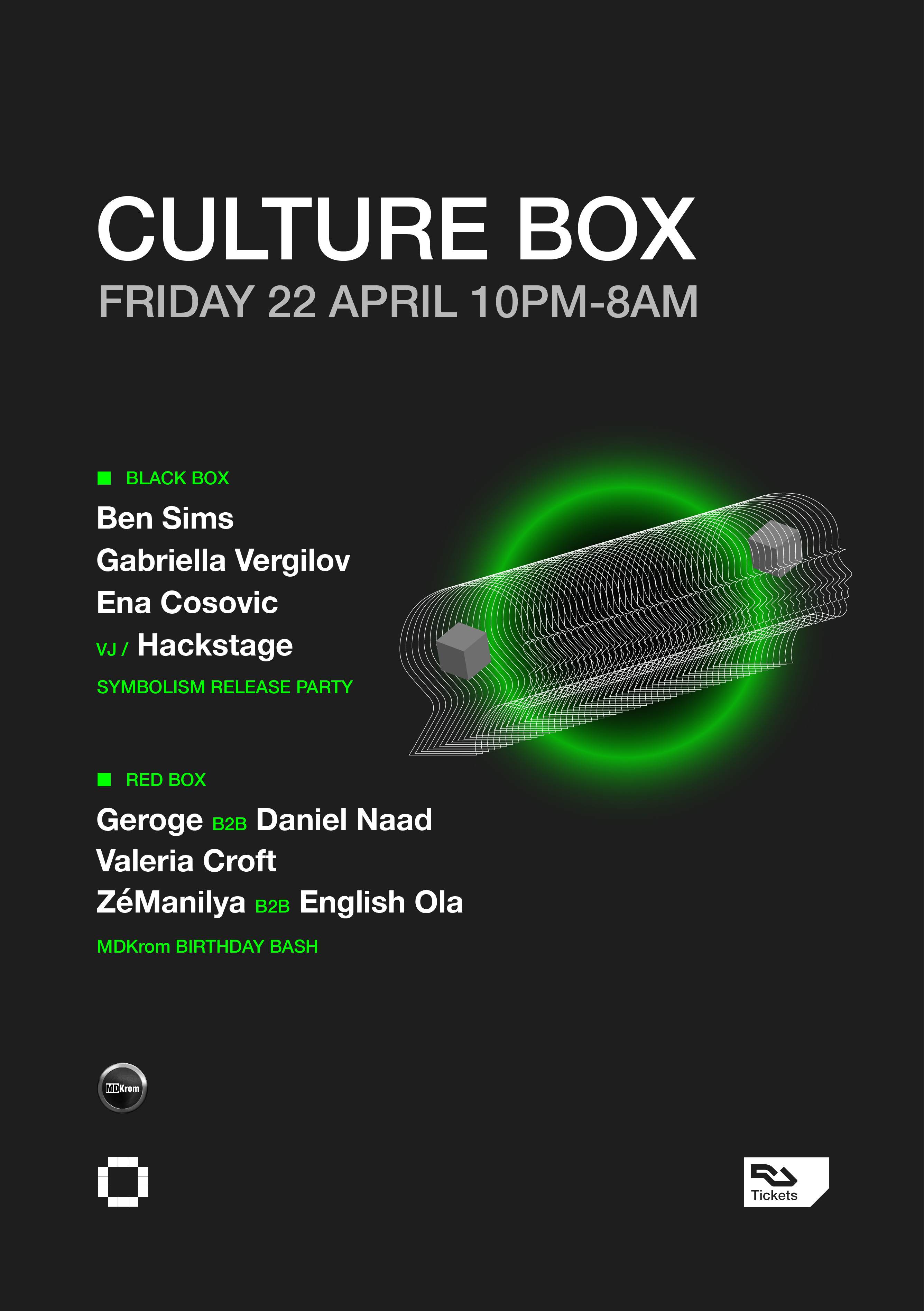 Ben Sims / Gabriella Vergilov / Ena Cosovic / MDKrom Birthday Bash en ...