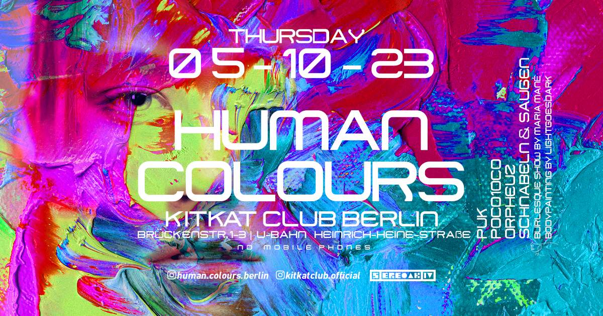 Human Colours 'Naughty Kids' w/ Burlesque Maria Mané / PUK / Orpheuz ...