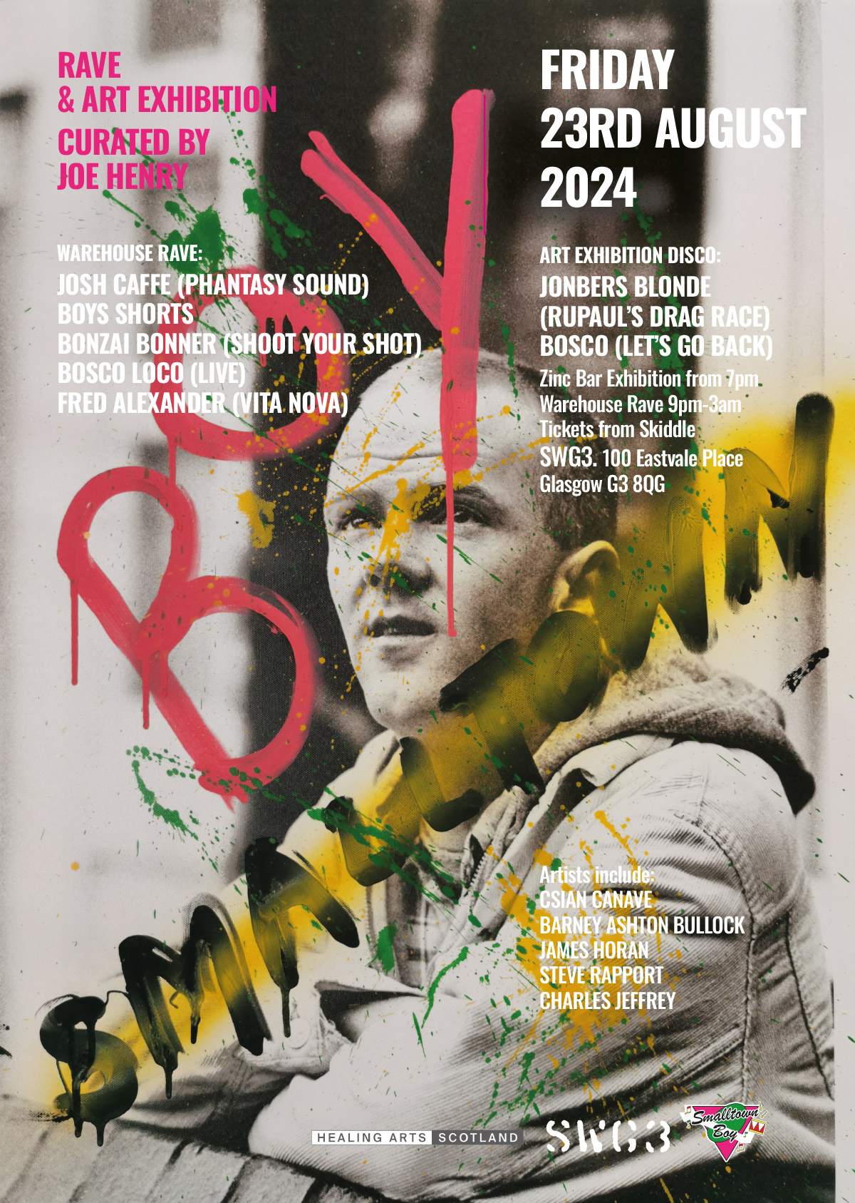 Smalltown Boy Rave & Art Exhibition at SWG3, Glasgow