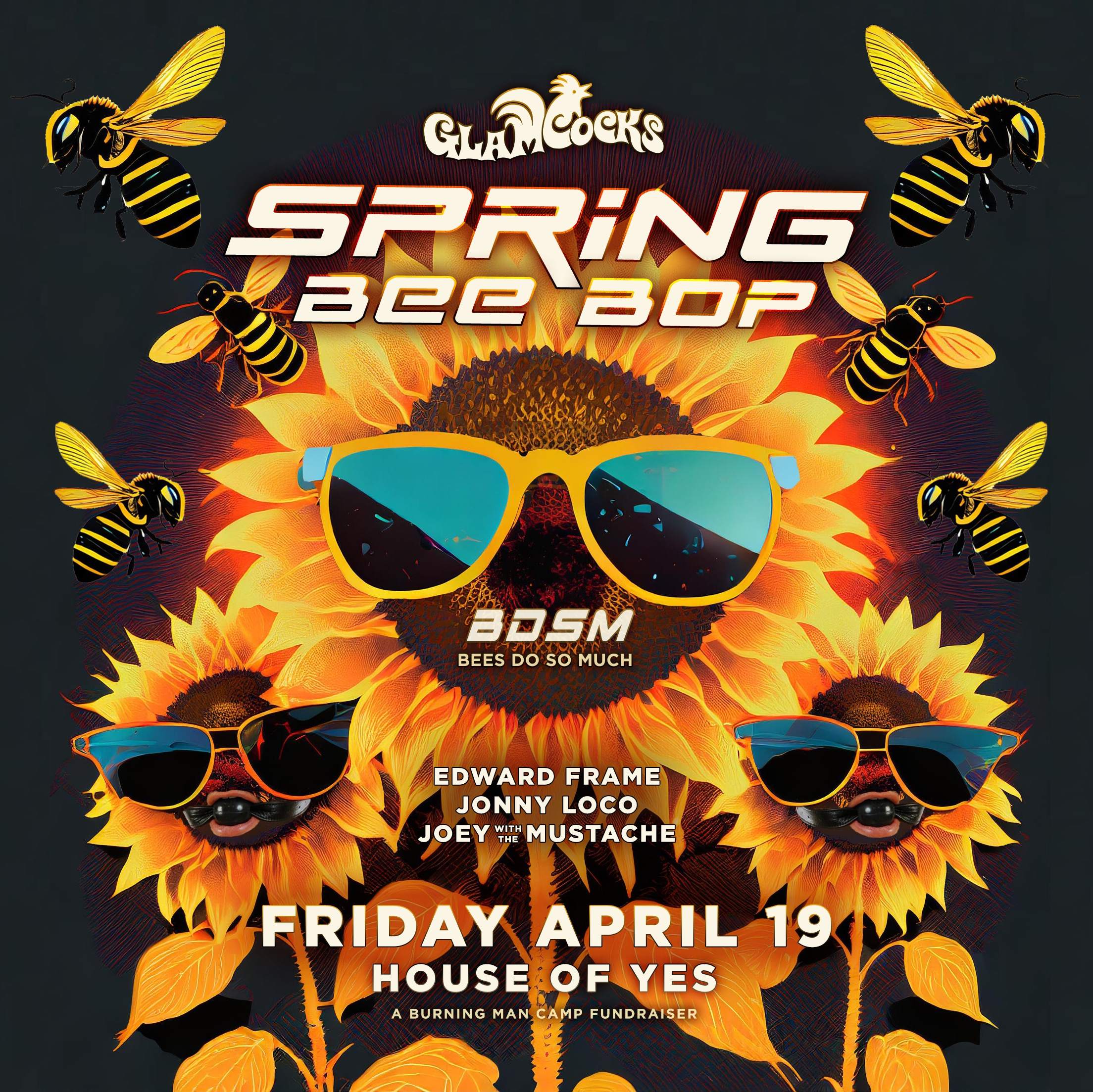 GLAMCOCKS · Spring Bee Bop · Edward Frame · Jonny Loco· Joey w the ...