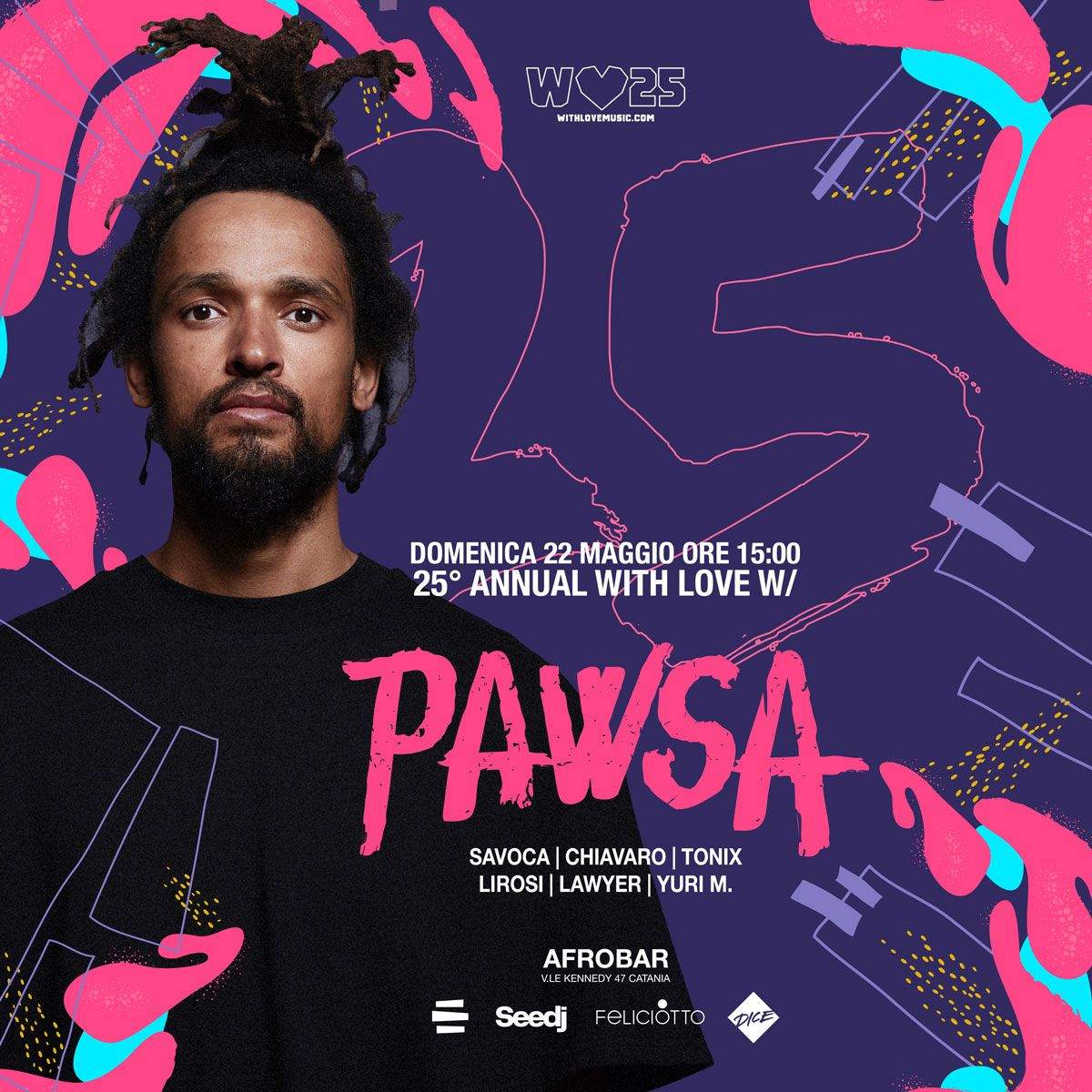 25 years WITH LOVE: PAWSA at Afrobar, Sicily