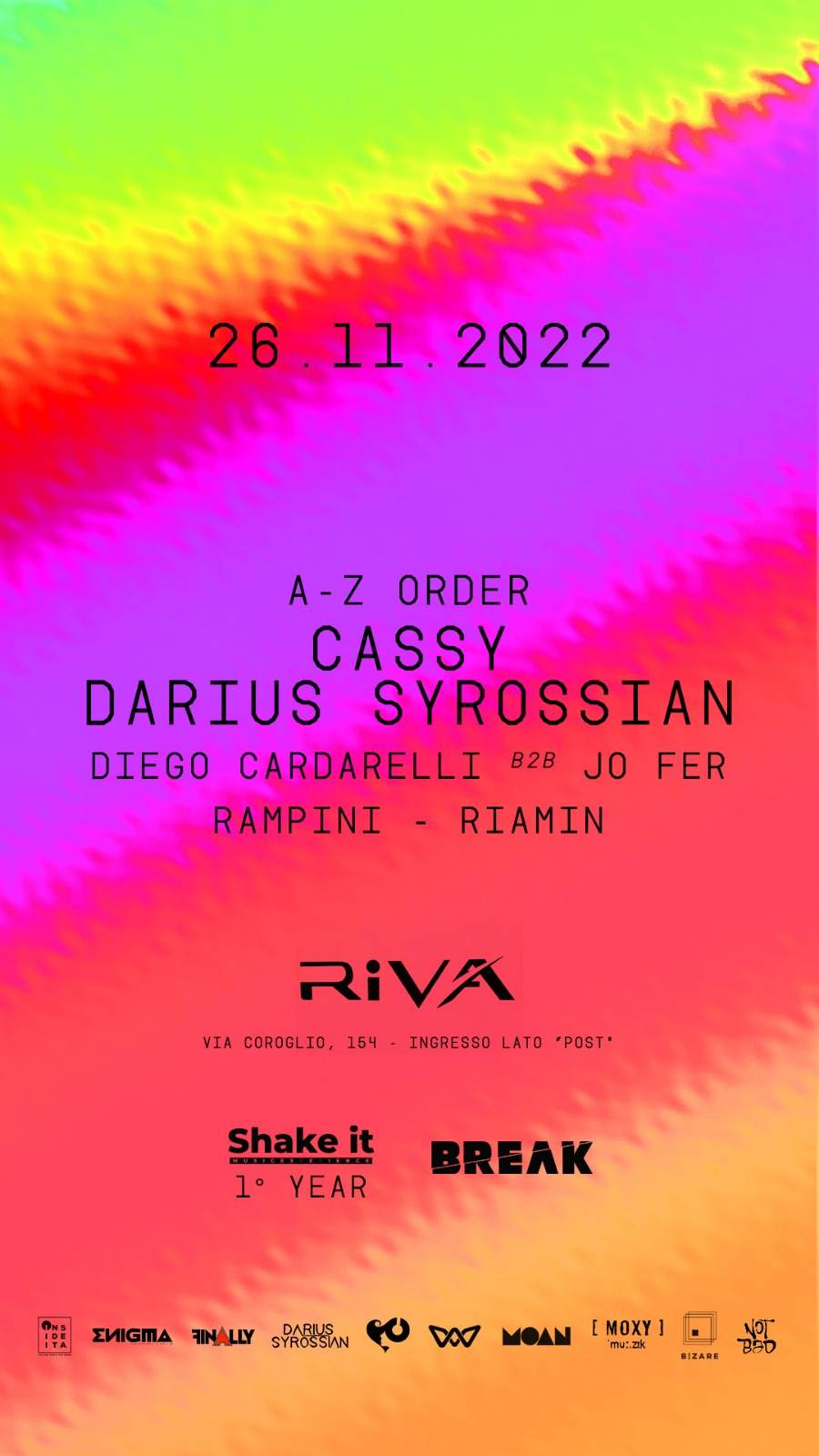 BREAK with Cassy & Darius Syrossian at Riva Club, Naples
