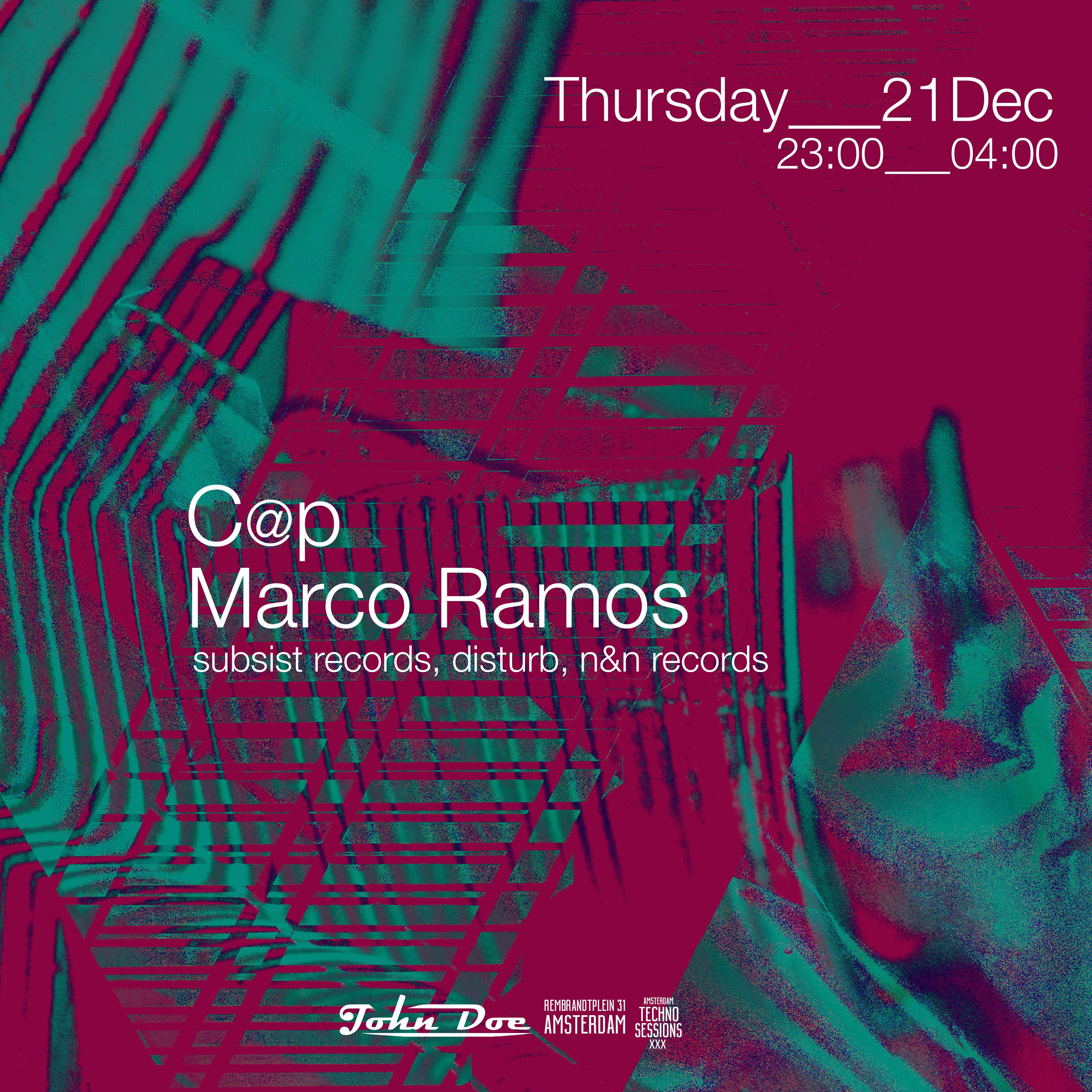 Amsterdam Techno Sessions w/ C@p and Marco Ramos at John Doe, アムステルダム
