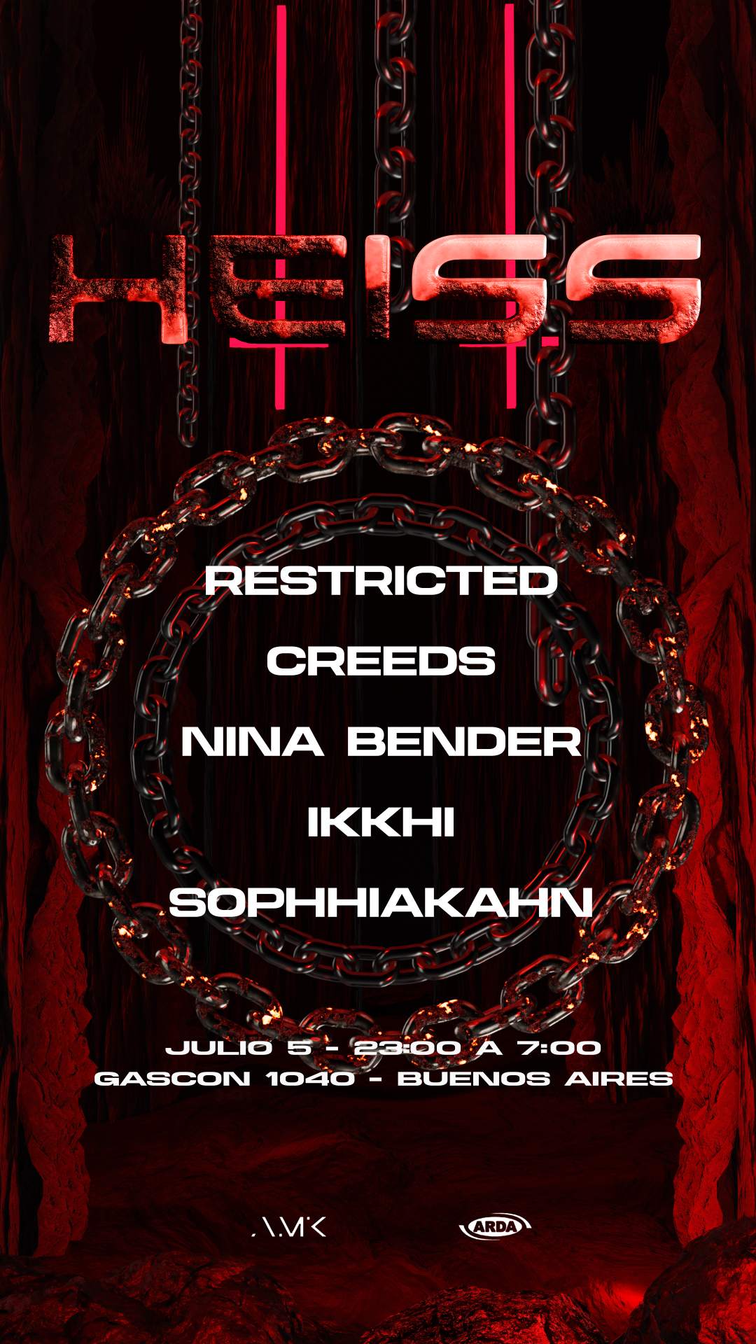 HEISS TECHNO - RESTRICTED / CREEDS / Nina Bender / IKKHI / SOPHHIAKAHN ...
