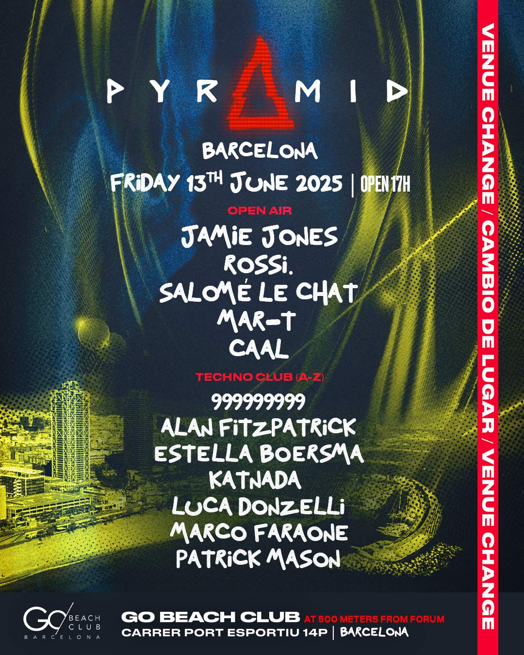 PYRAMID presents: Jamie Jones, Patrick Mason, 999999999, Rossi at ...