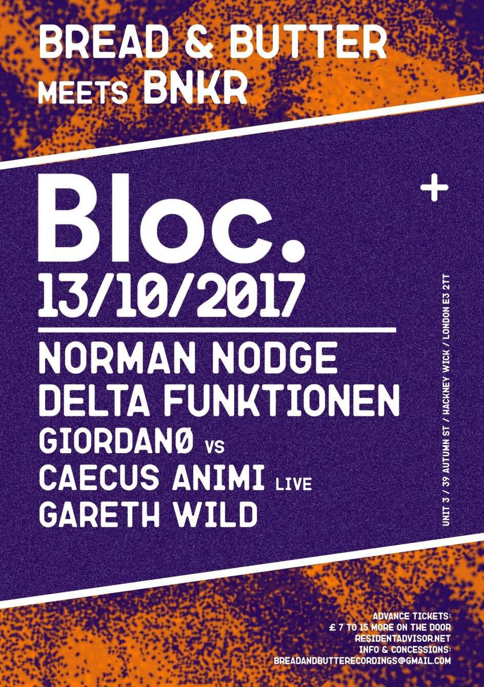 Bread & Butter Meets Bnkr with Delta Funktionen,Norman Nodge at Bloc ...