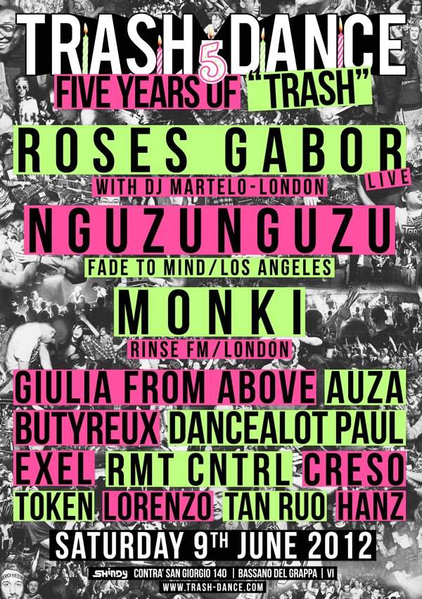 Trash-Dance is Five with Roses Gabor & Nguzunguzu en Shindy Club, Norte