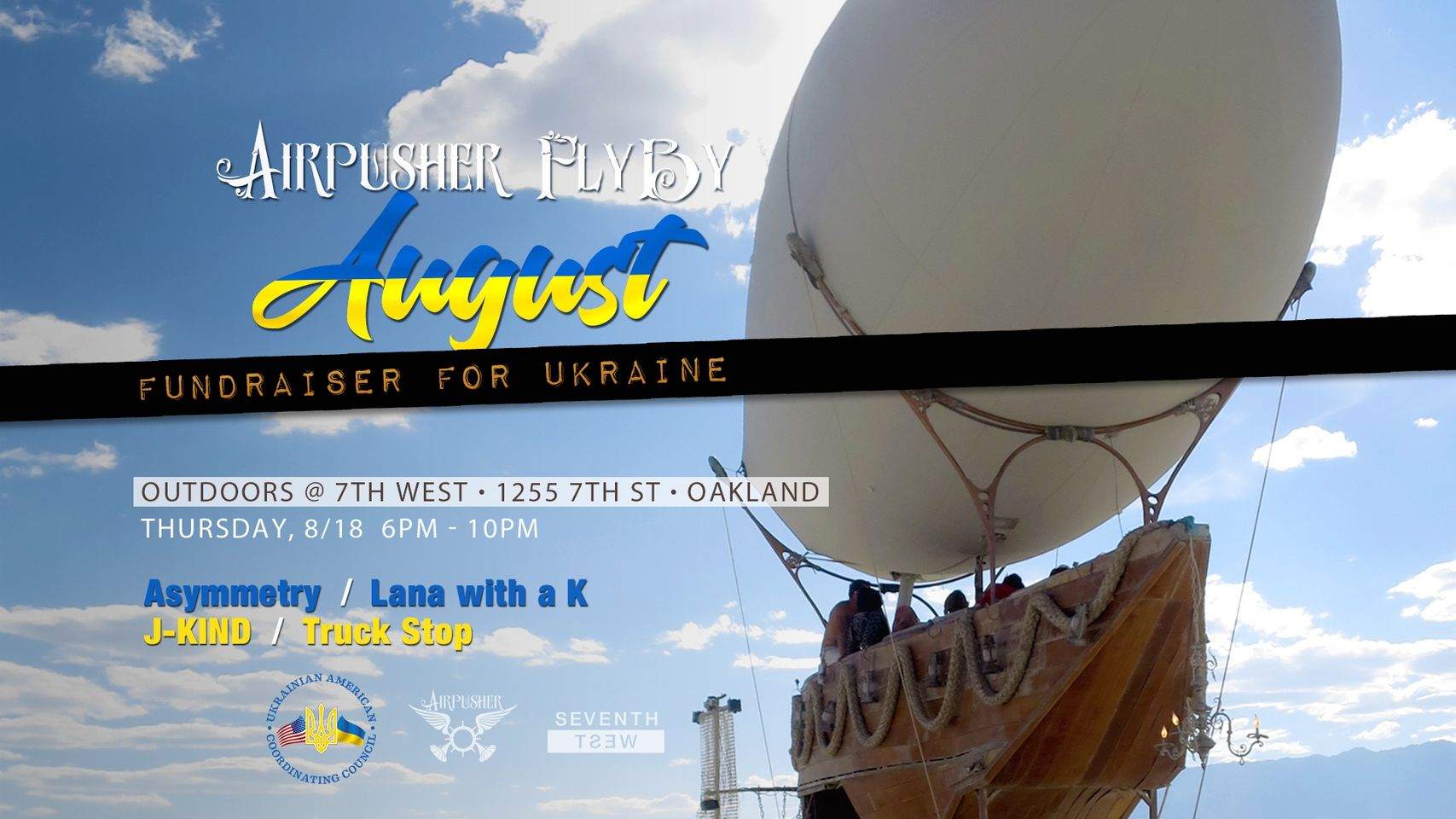 Airpusher FlyBy Fundraiser for Ukraine at 7th West, San Francisco/Oakland