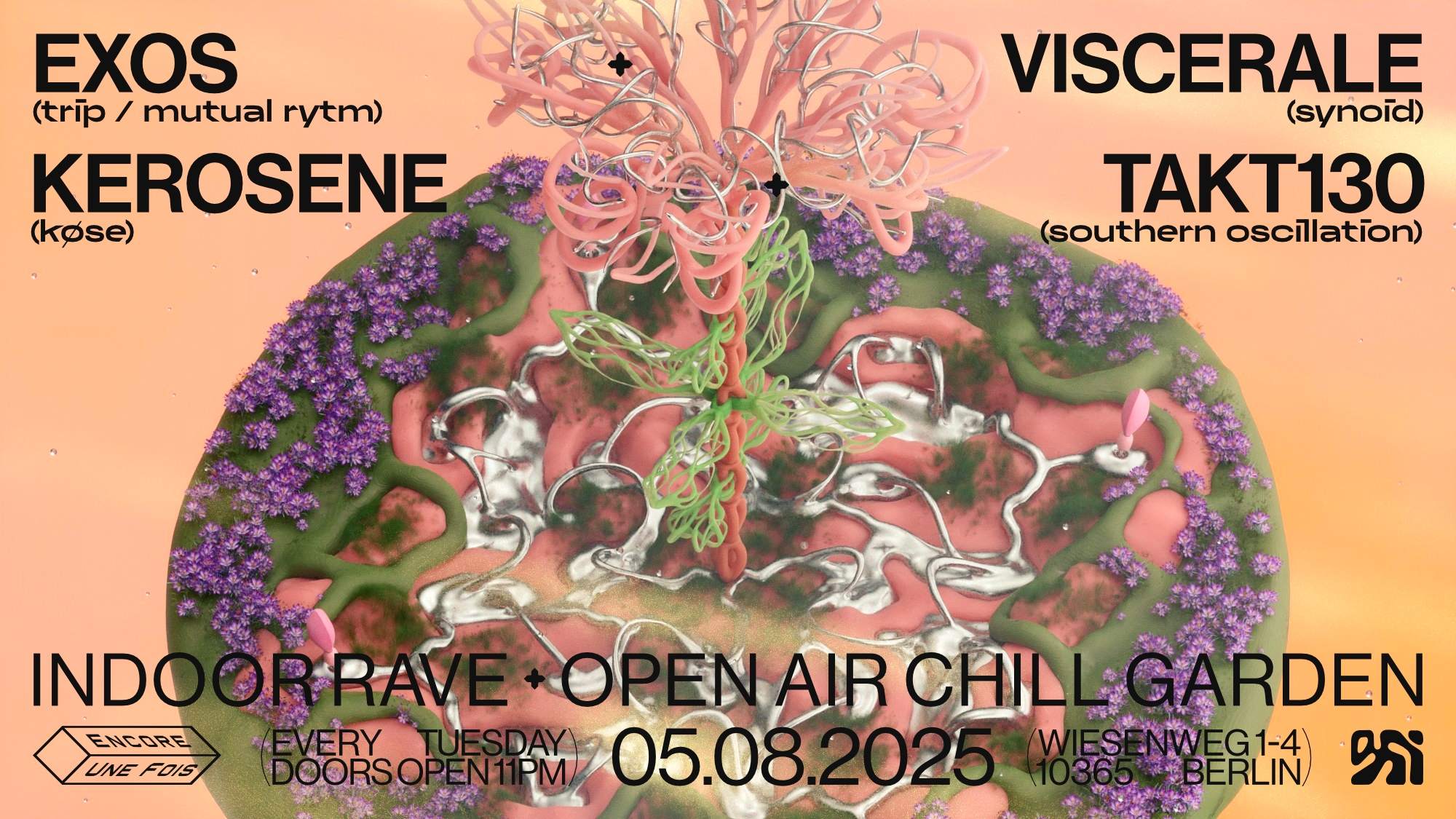 encore.une.fois / INDOOR RAVE + OPEN AIR CHILL GARDEN at OXI, Berlin