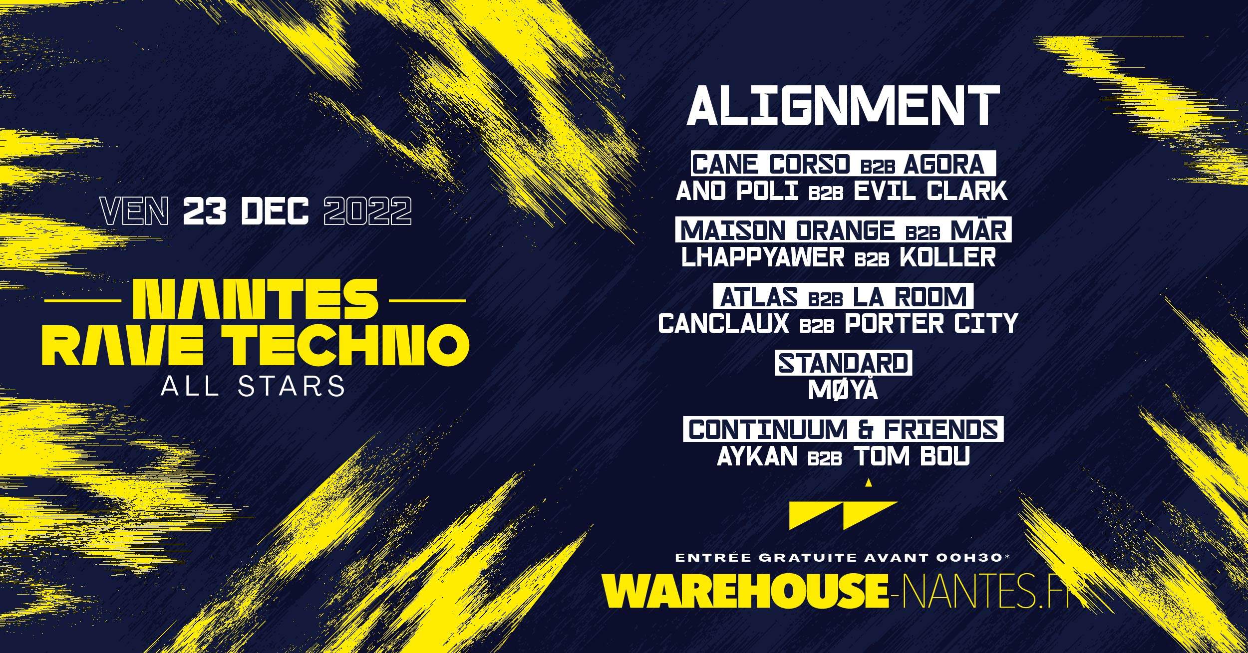 Nantes Rave Techno - Alignement at Warehouse, Nantes
