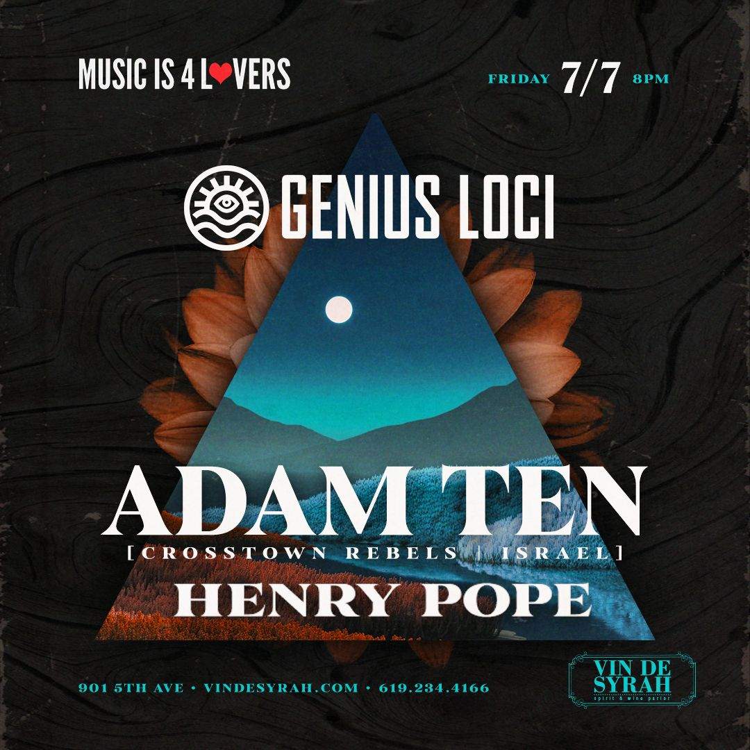 Adam Ten [Crosstown Rebels - Israel] at Vin de Syrah - NO COVER em Vin ...