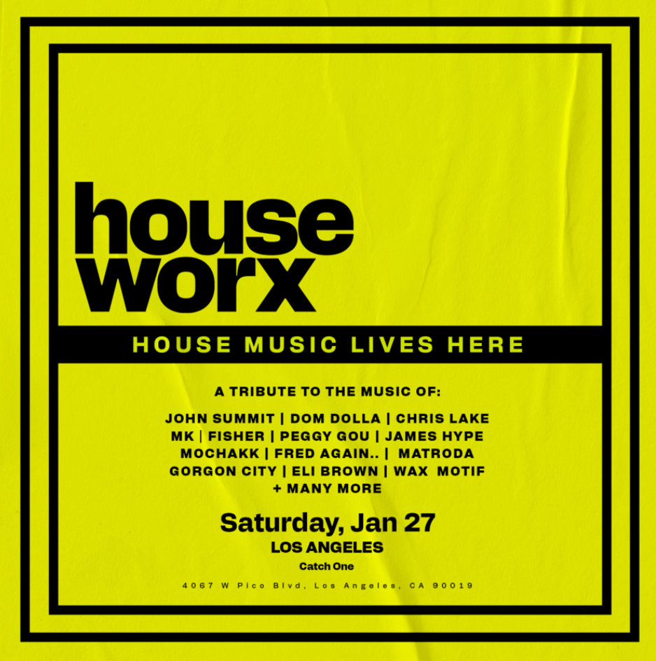 House Worx (High Octane House Music Anthems All Night Long) at Catch ...