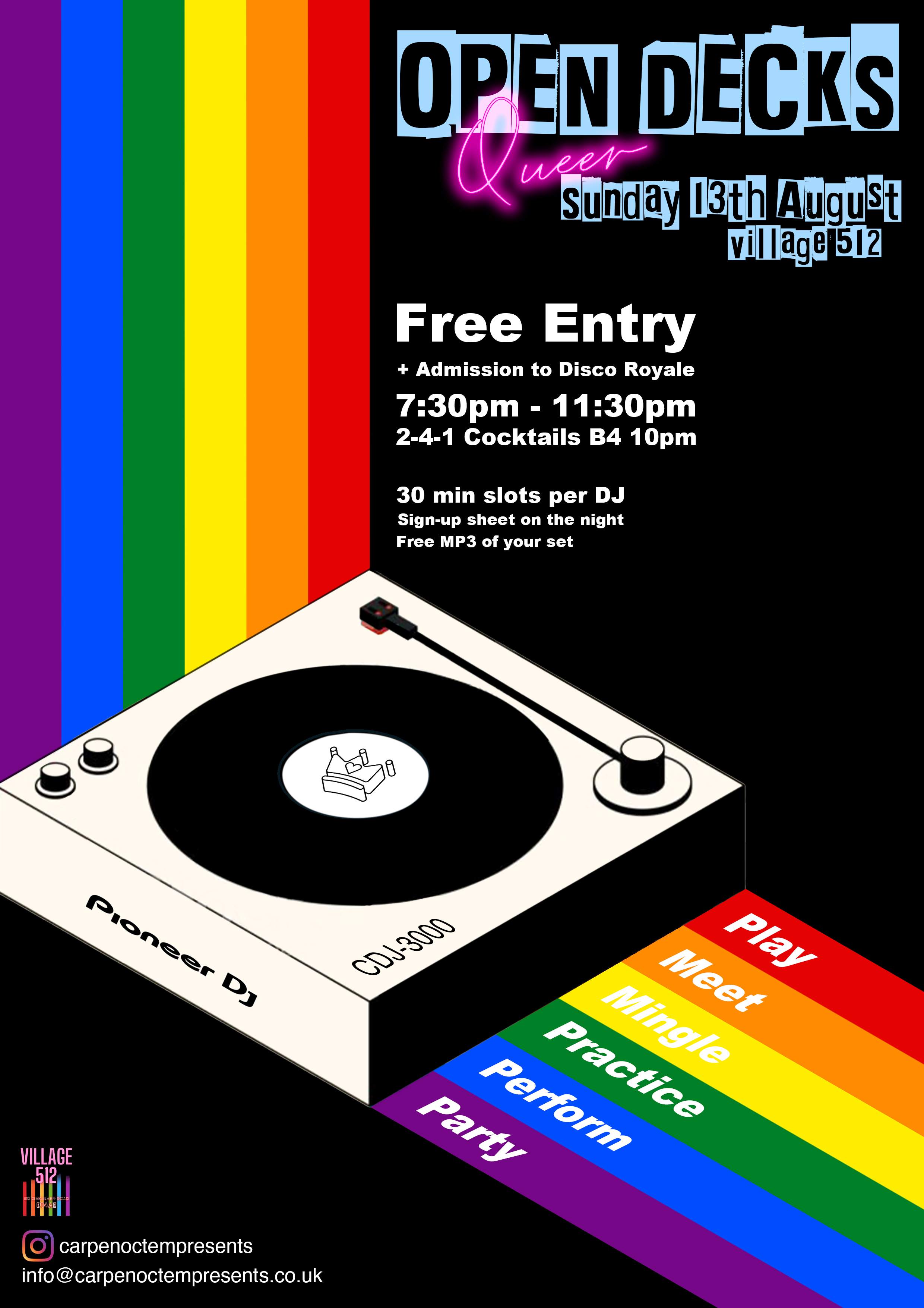 Queer Open Decks at Village512, London