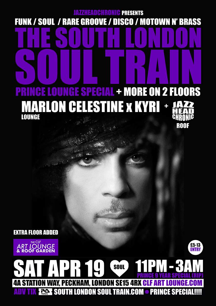 The South London Soul Train Prince 9 Year Anniversary Lounge Special ...