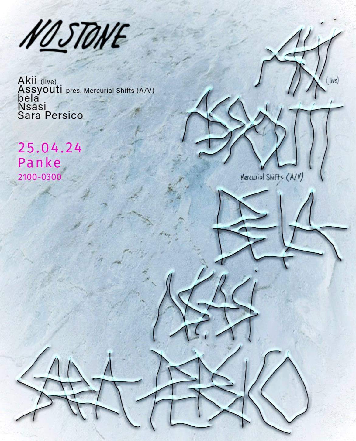 No_Stone: bela, Sara Persico, Nsasi, Assyouti (A/V), Akii (live) at ...