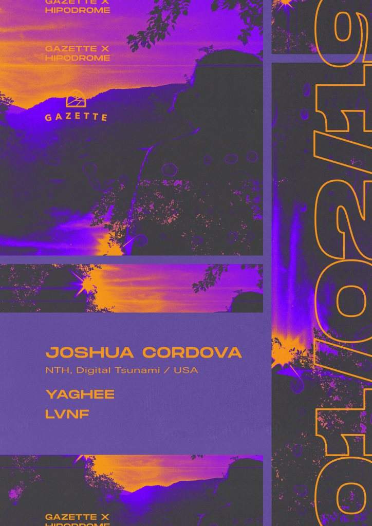 Gazette x Hipodrome: Joshua Cordova / Yaghee / LVNF en Gazette, Cluj-Napoca