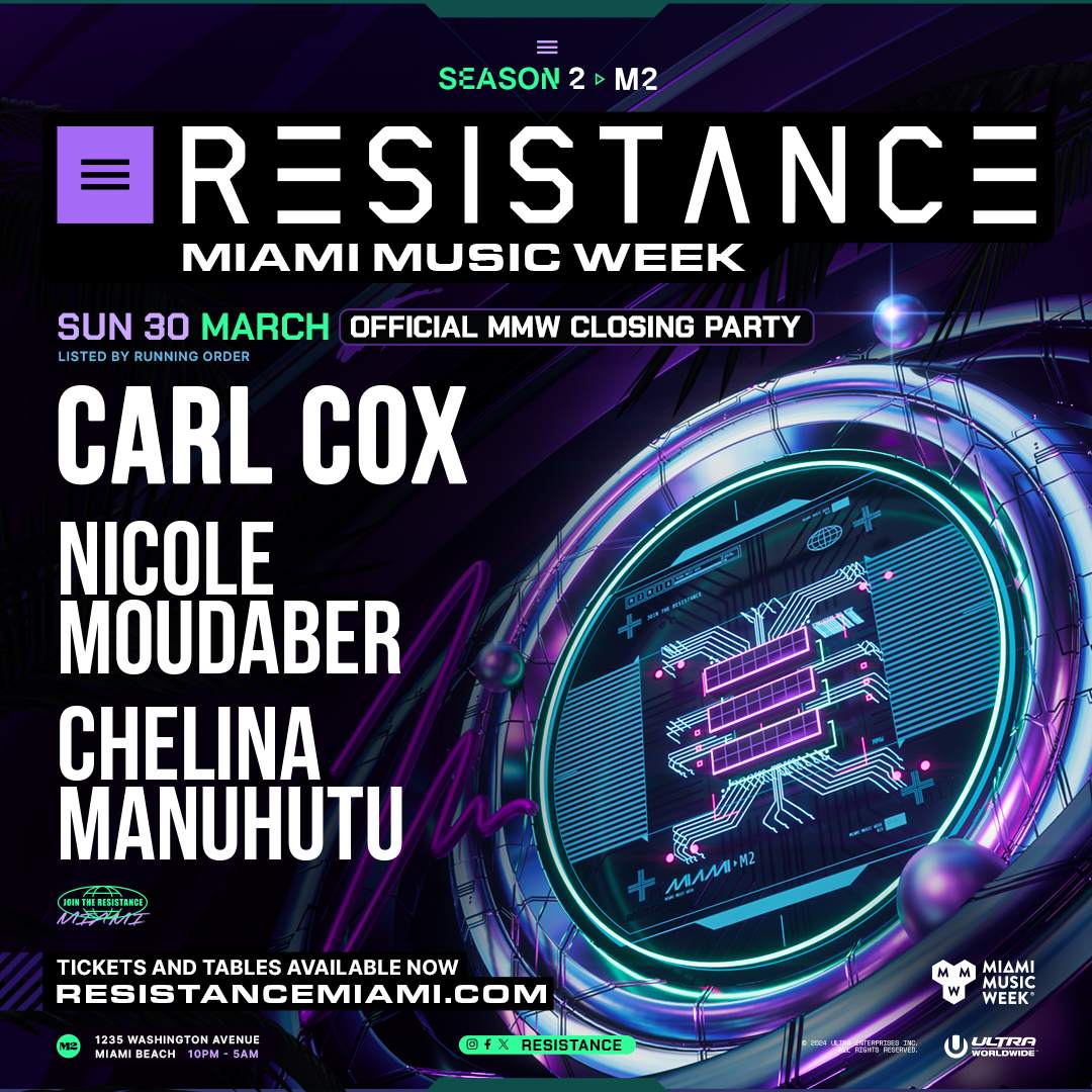 Carl Cox (Official MMW Closing Party) - Resistance Miami at M2 Miami, Miami