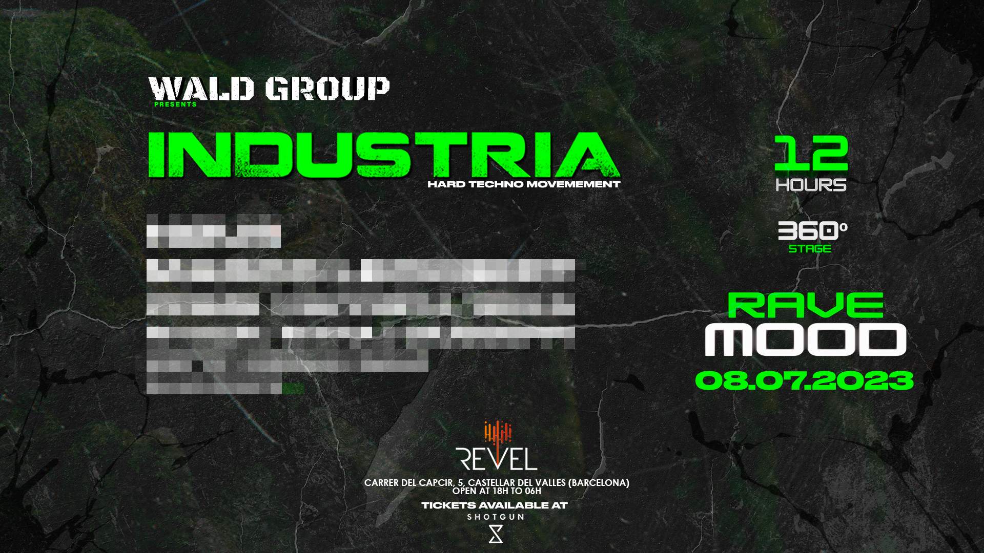 INDUSTRIA RAVE MOOD at Discoteca Revel, Barcelona