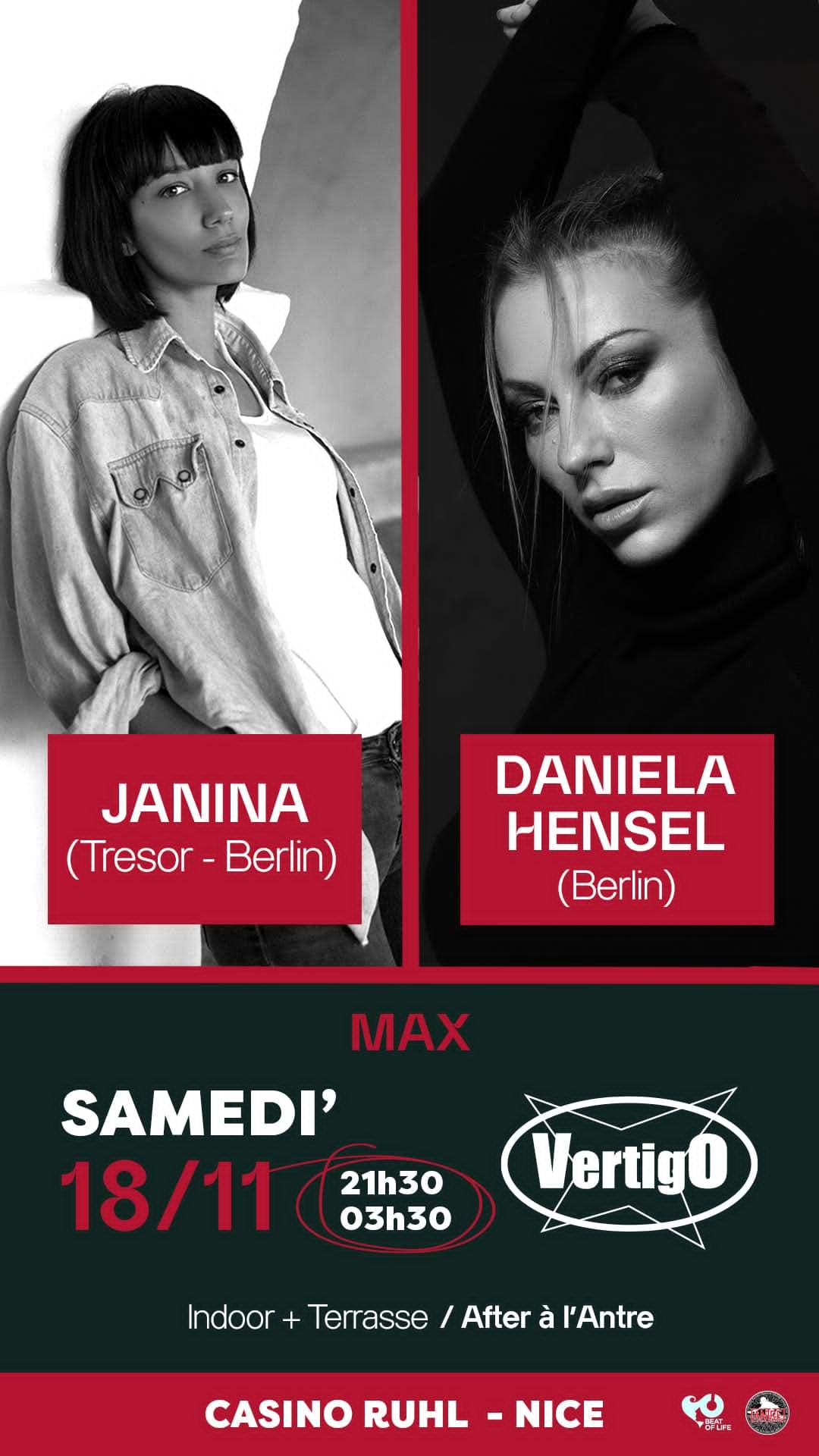 Vertigo La Soiree with JSR + Daniela Hensel at TBA - Casino Ruhl ...