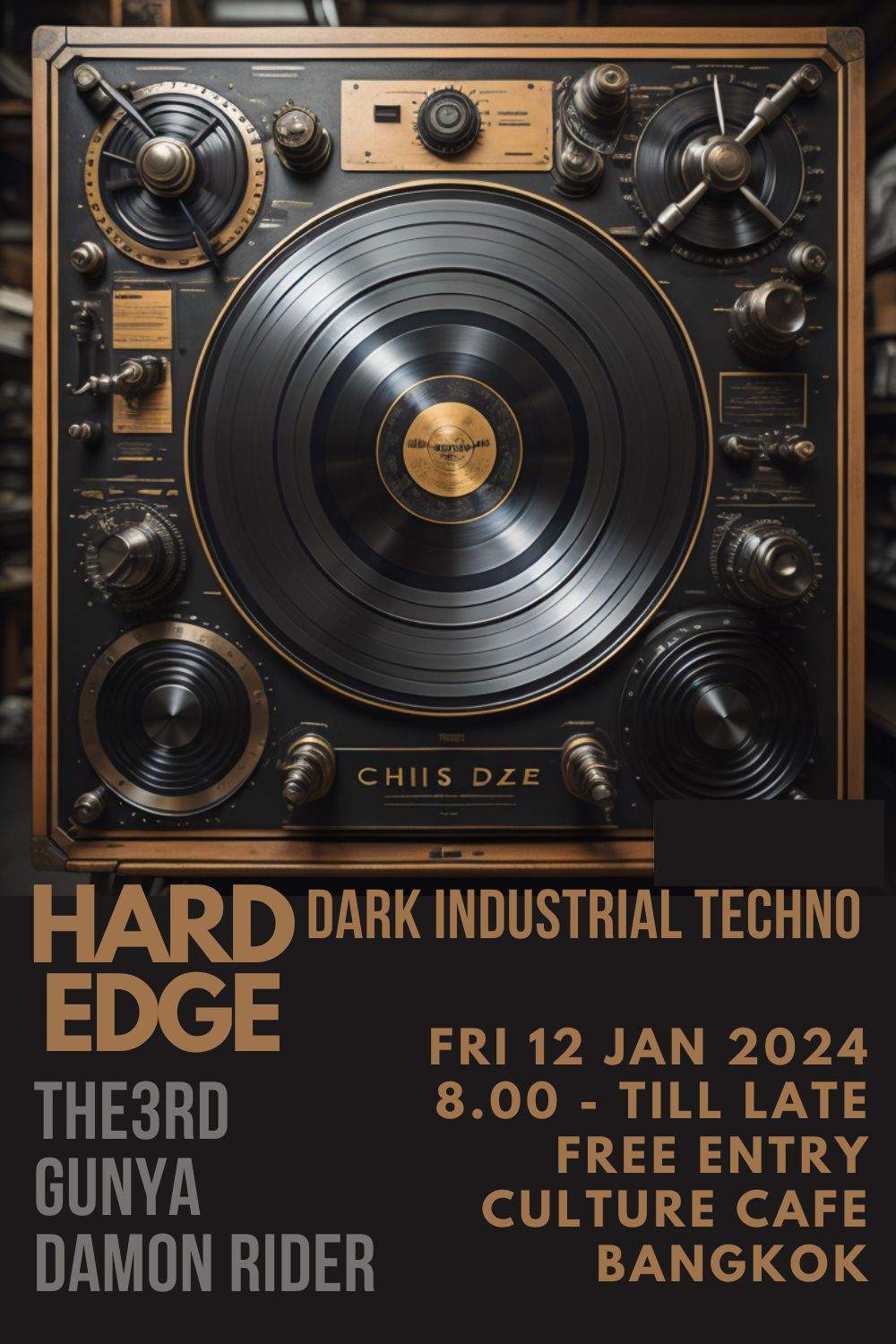 HARD EDGE: Dark/Industrial Techno at Culture Cafe, Bangkok